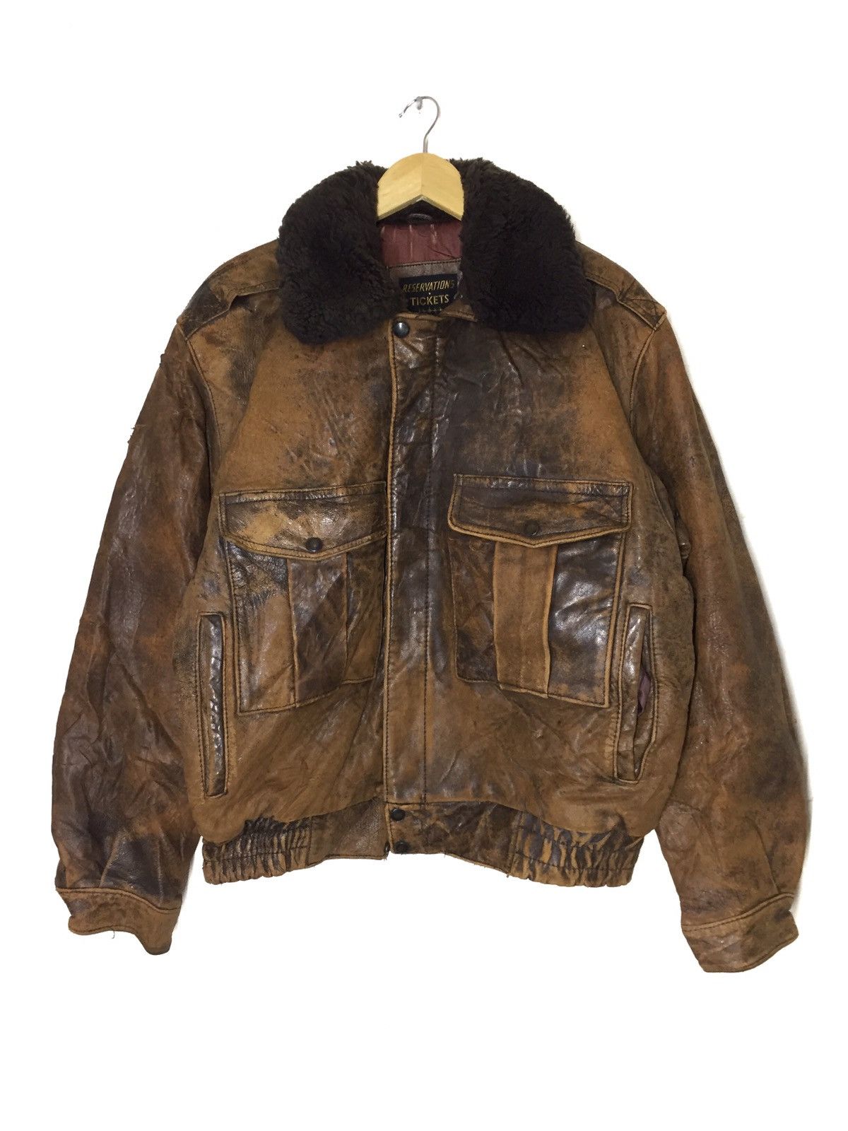 Vintage Vintage 80s Flight Jacket Leather Jacket | Grailed
