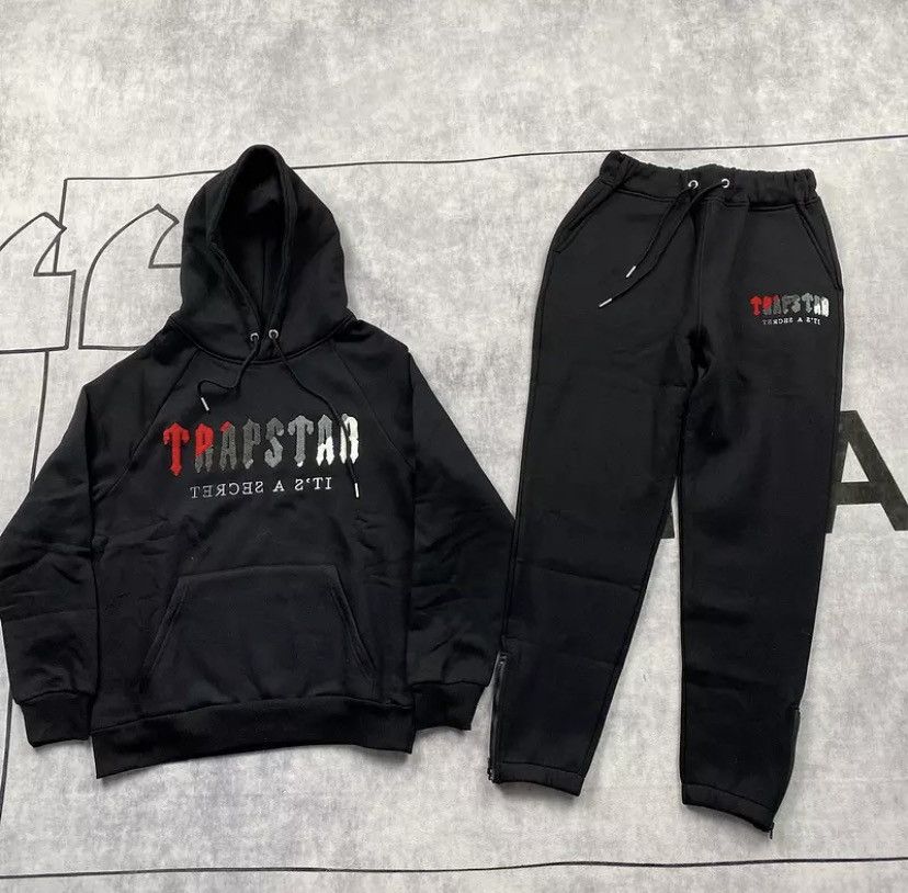 Trapstar London TRAPSTAR BLACK/RED CHENILLE TRACKSUIT(ALL SIZES ...