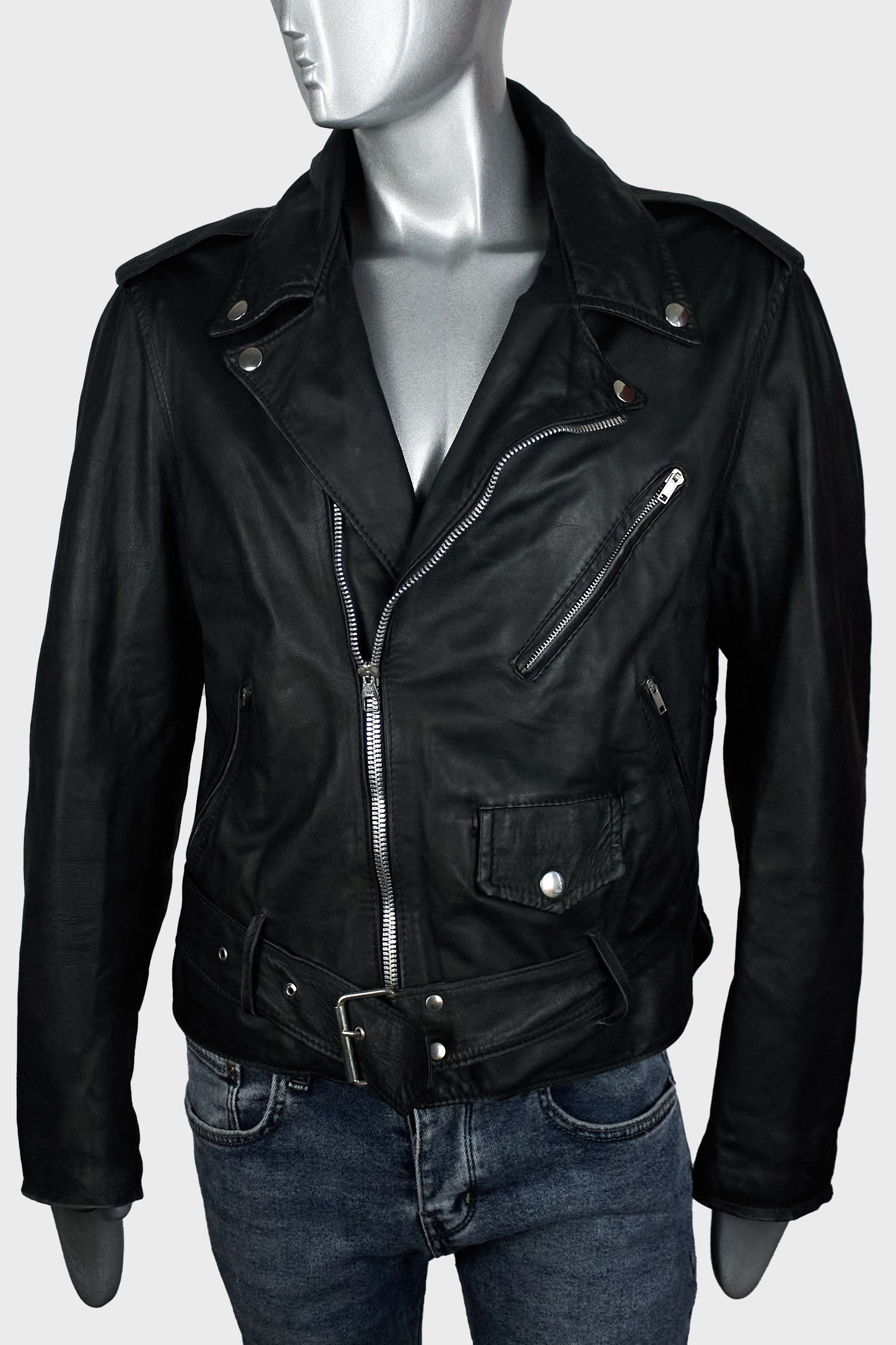 Vintage Vintage Italian men's leather biker jacket 70s | Grailed