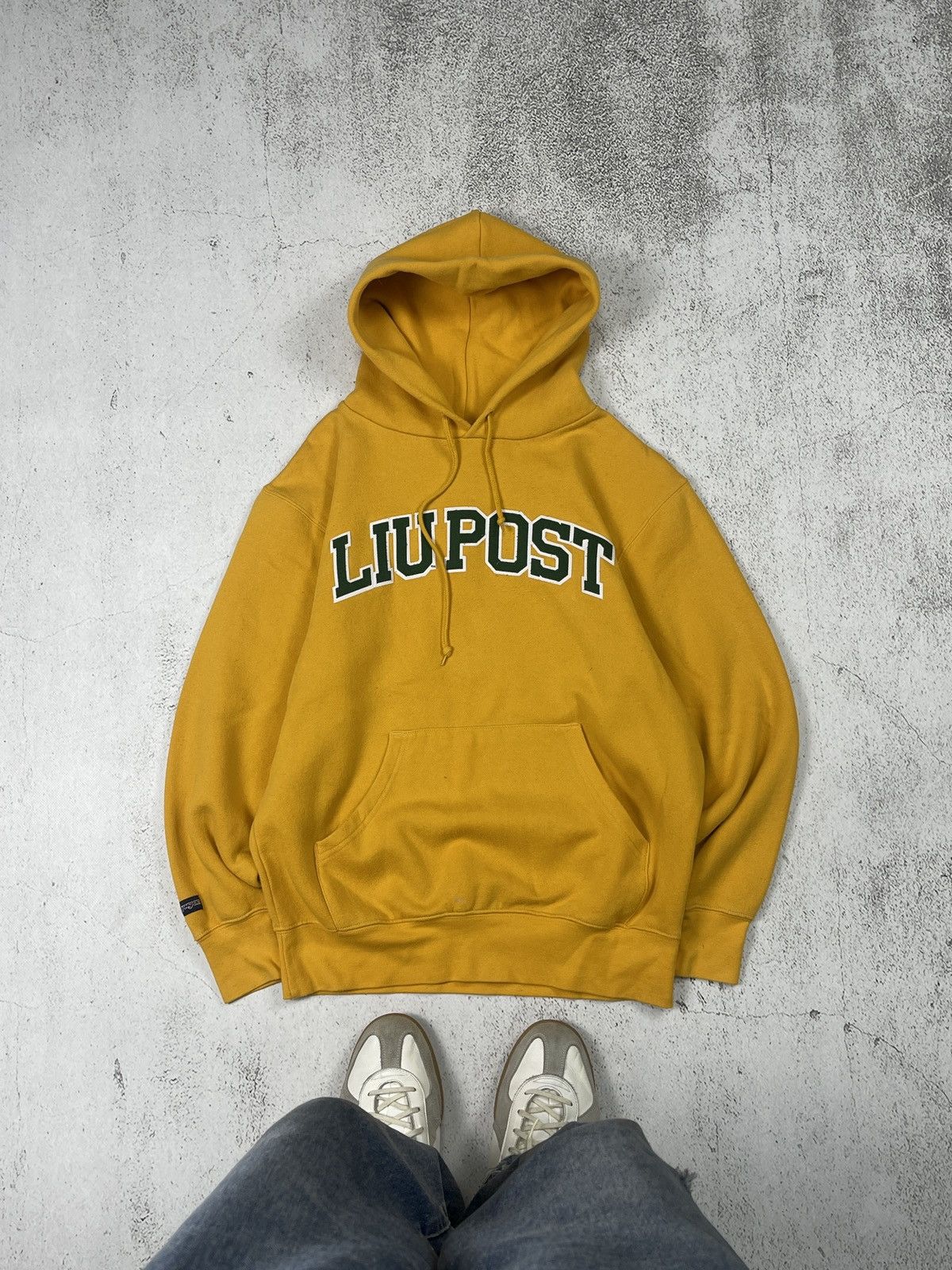 Vintage Vintage 90s Jansport Liupost Hoodie Yellow M | Grailed Vintage Vintage 90s Jansport Liupost Hoodie Yellow M | Grailed