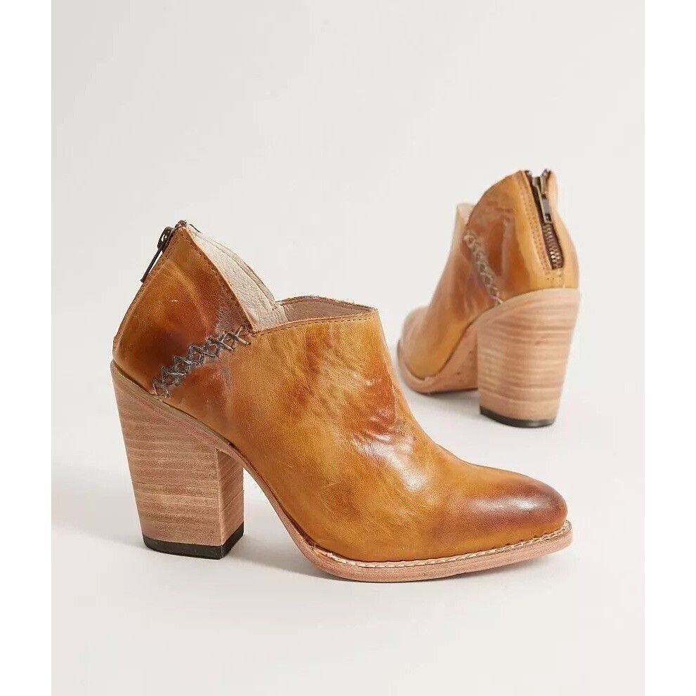 Steve Madden FREEBIRD STEEL Distressed Tan Leather Boho Ankle Boots ...