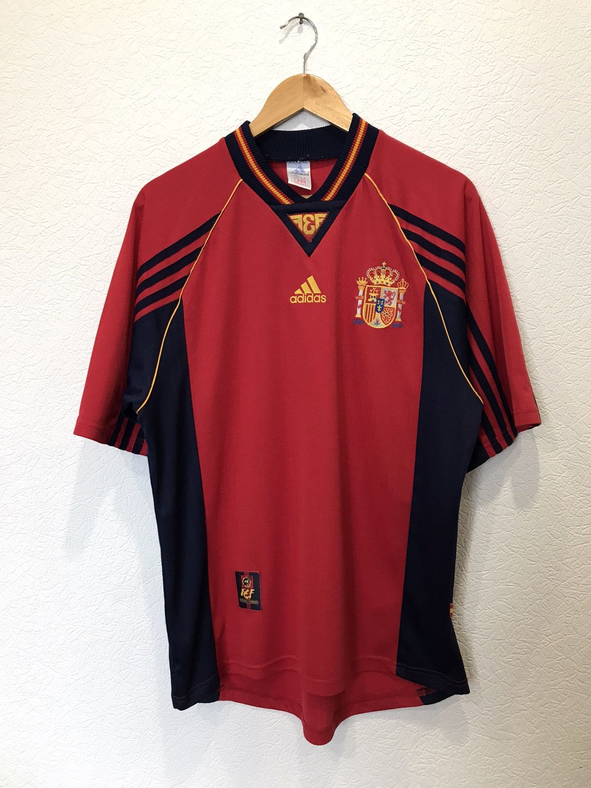 Adidas × Vintage Adidas Spain 🇪🇸 1998 Home Kit Soccer Jersey World Cup ...