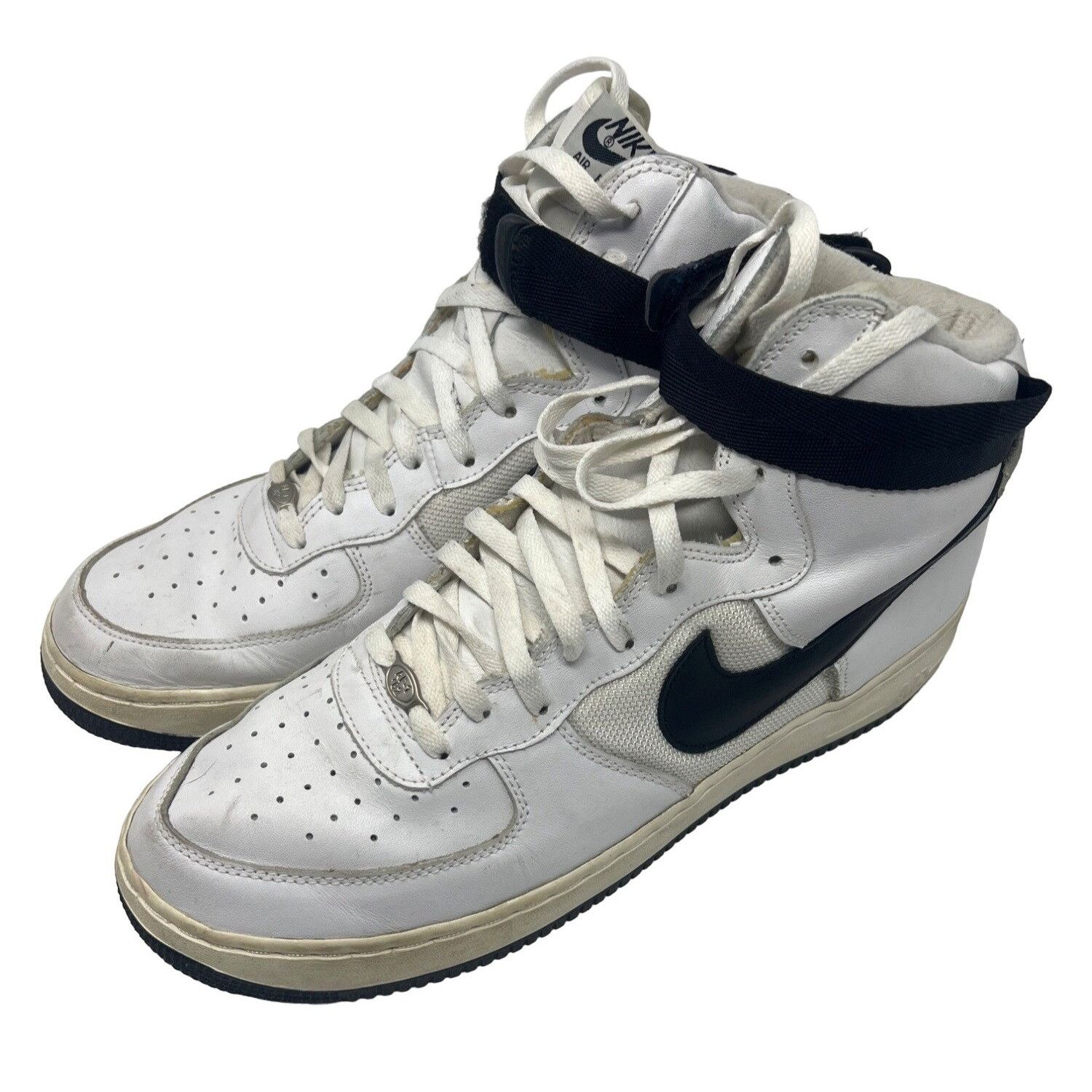 Nike Men's Vintage 2003 White/Black Nike Air Force 1 High Top Sne | Grailed