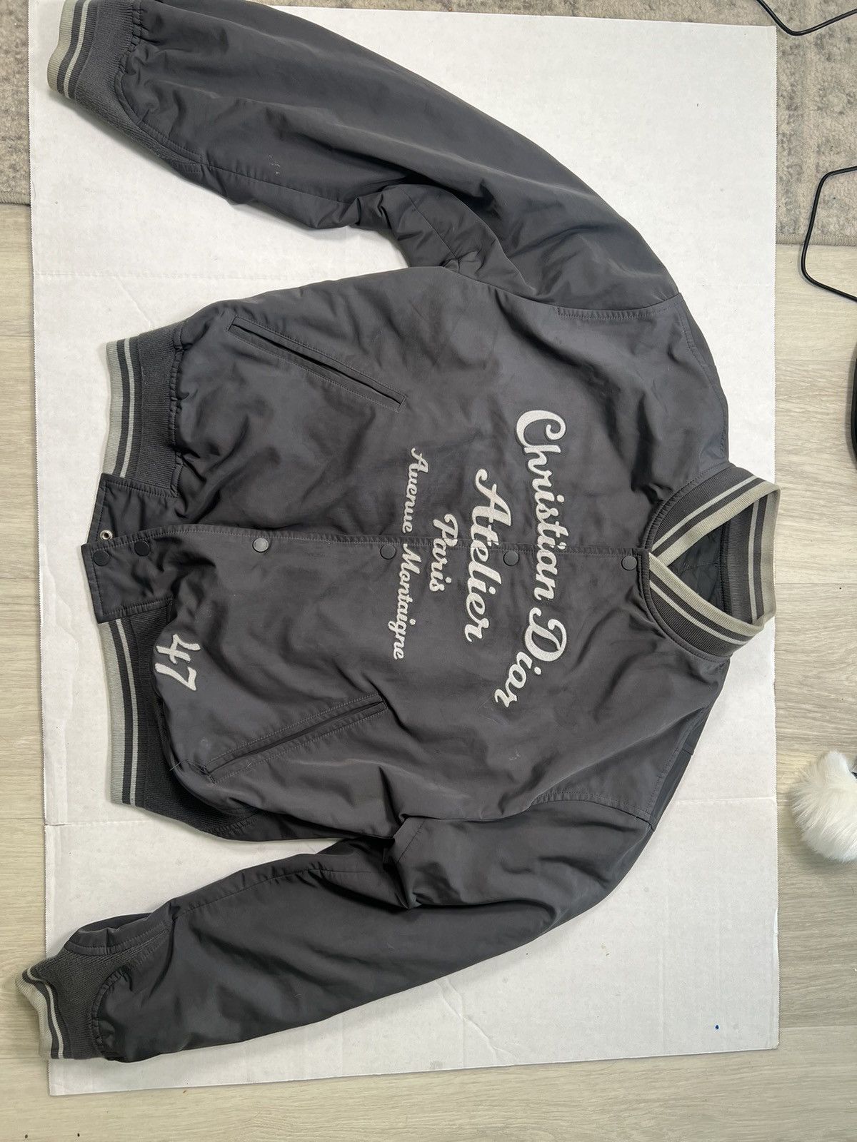 Christian Dior Monsieur × Dior × Streetwear Dior teddy varsity jacket ...