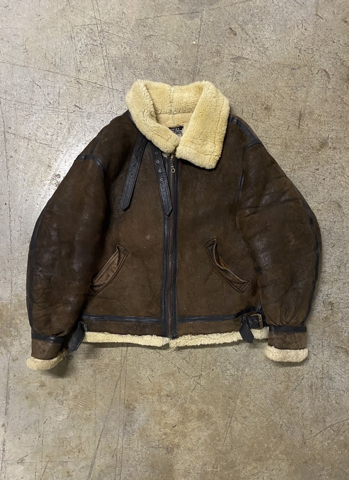 Avirex × Vintage Avirex Type B3 sheepskin Shearling leather Jacket ...