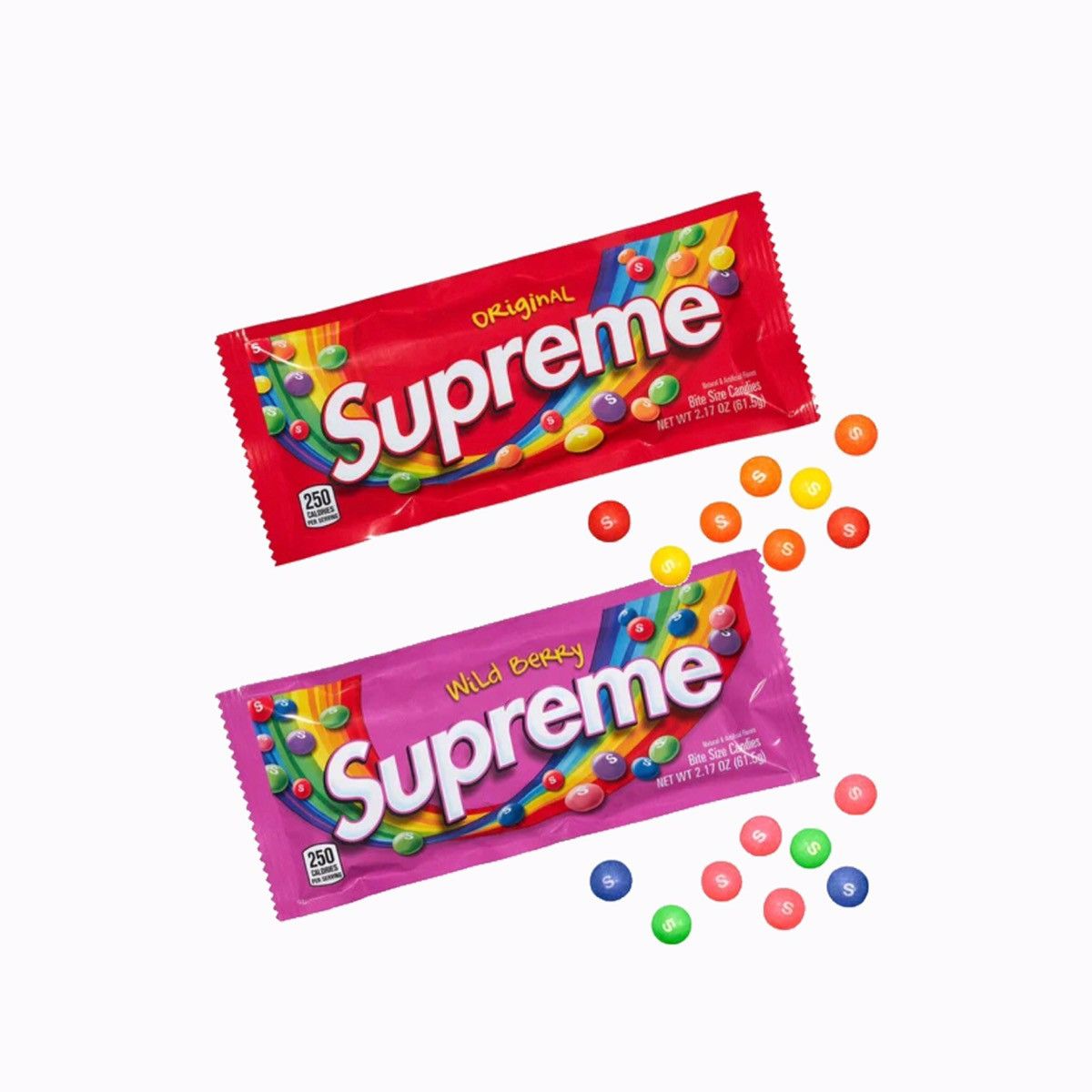 Supreme (14 Packs) Supreme Skittles Original + Wild Berry | Grailed