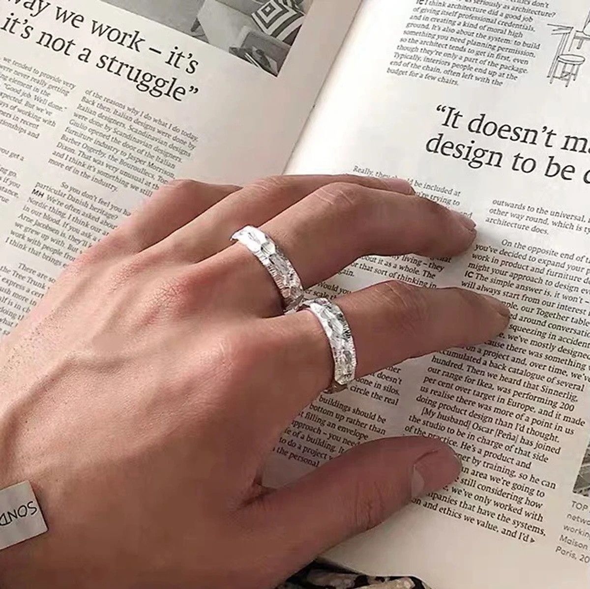 Jewelry × Rare Retro punk rings Size ️0 | Grailed