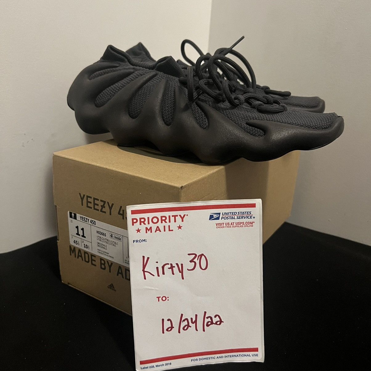 Adidas × Kanye West Yeezy 450 utility black | Grailed
