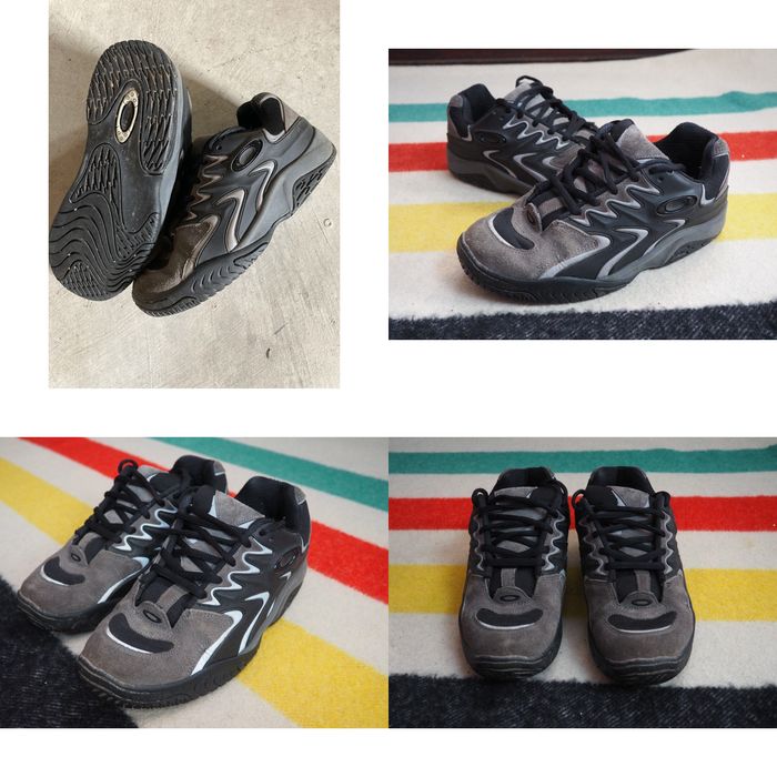 Oakley Y2k 2000s OAKLEY Switchback Black / Gray Logo Reflective Gorp ...