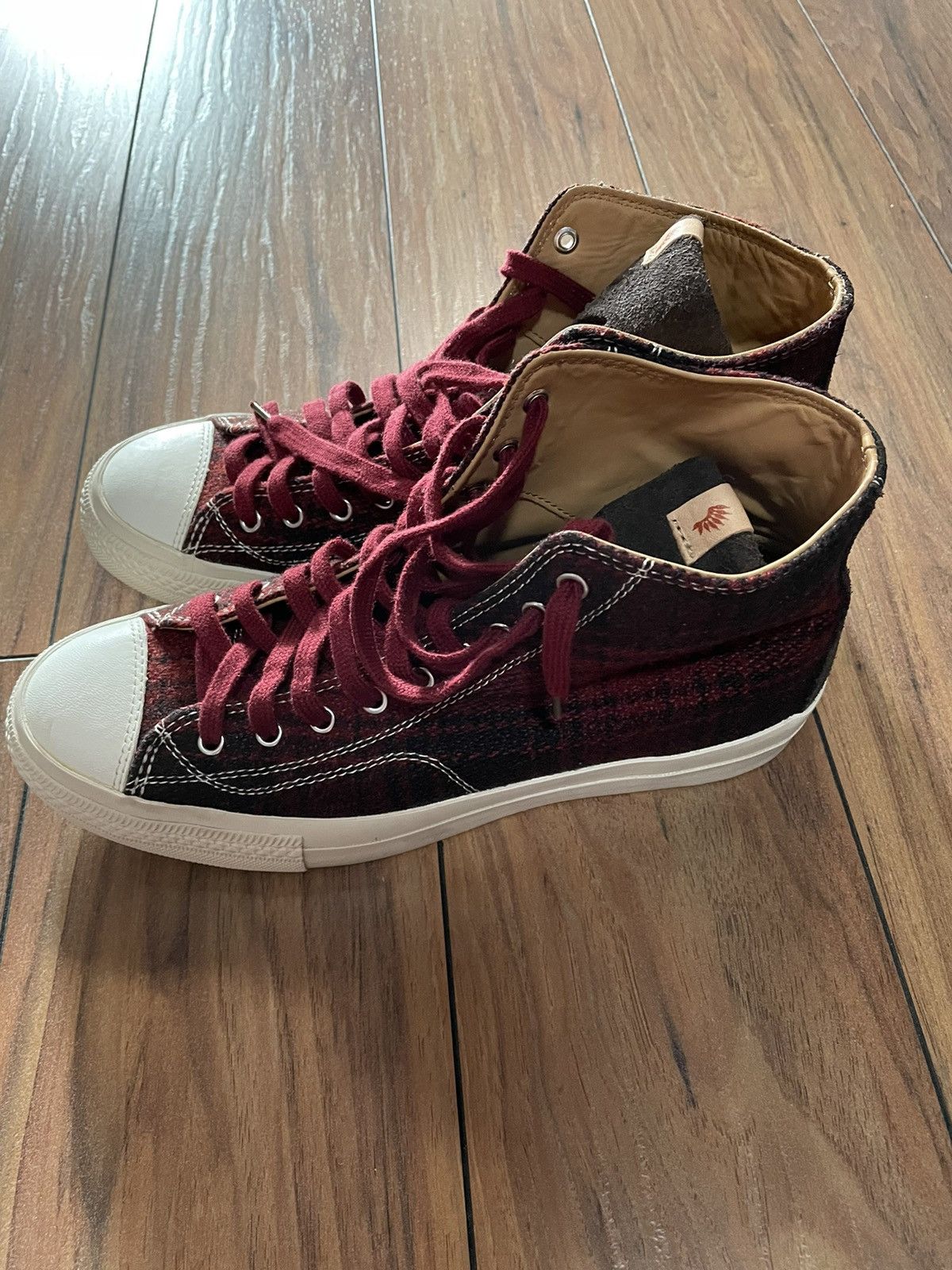 Visvim Visvim knit leather Skagway sneaker | Grailed