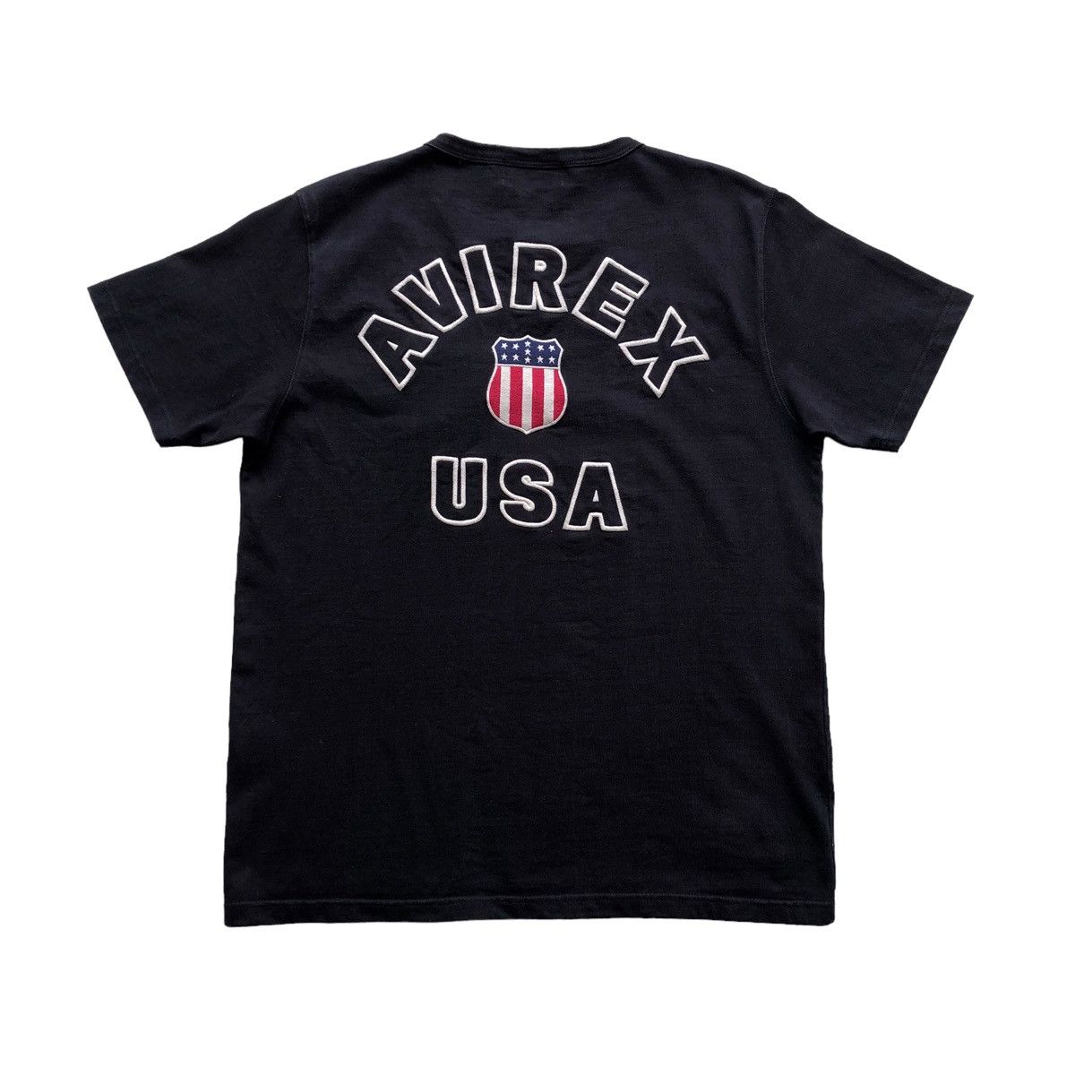 Military AVIREX USA Rare Embroidery Logo Design T-Shirt | Grailed