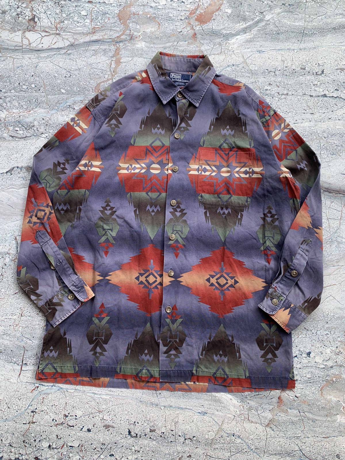 Polo Ralph Lauren Vintage Polo ralph lauren navajo aztec shirt | Grailed