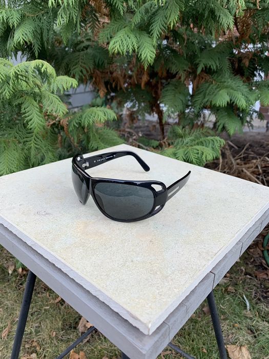 Vintage 2000s Prada Y2K Oversized Wrap Sunglasses 03F 2005 Bug Eye ...