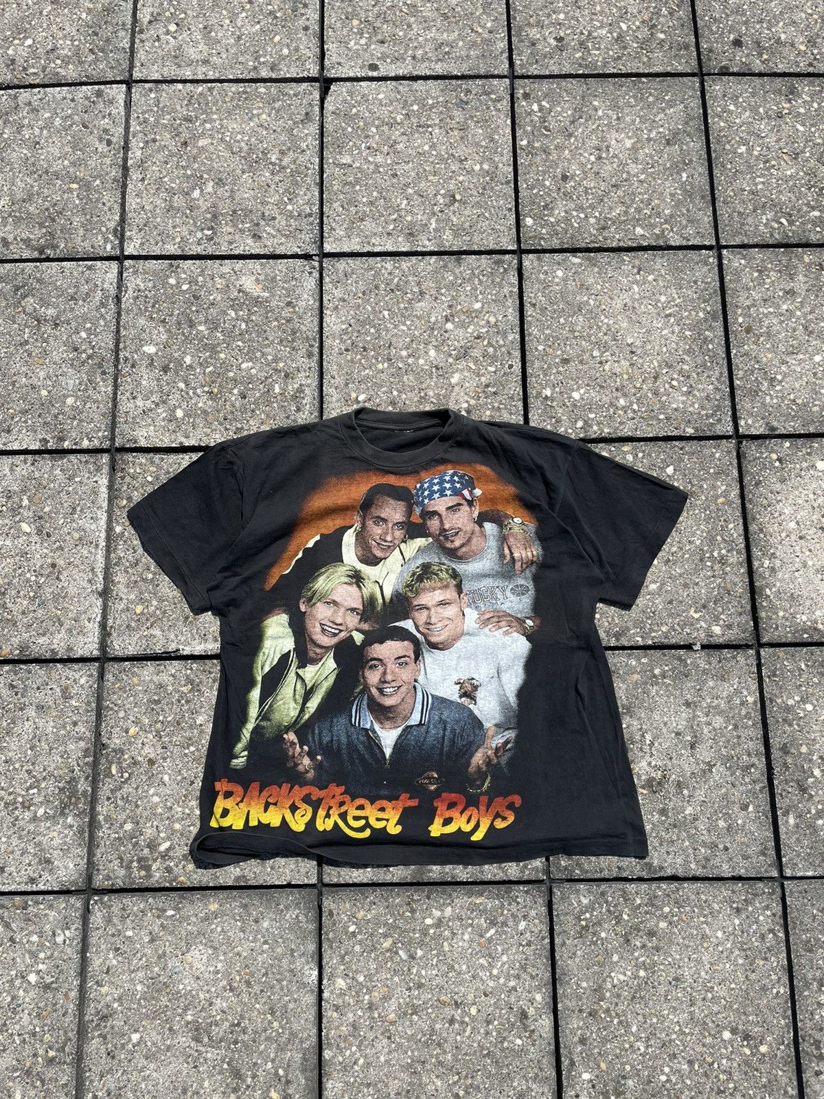 Band Tees × Vintage Vintage 90s Backstreet Boys Faded Tee — Medium ...