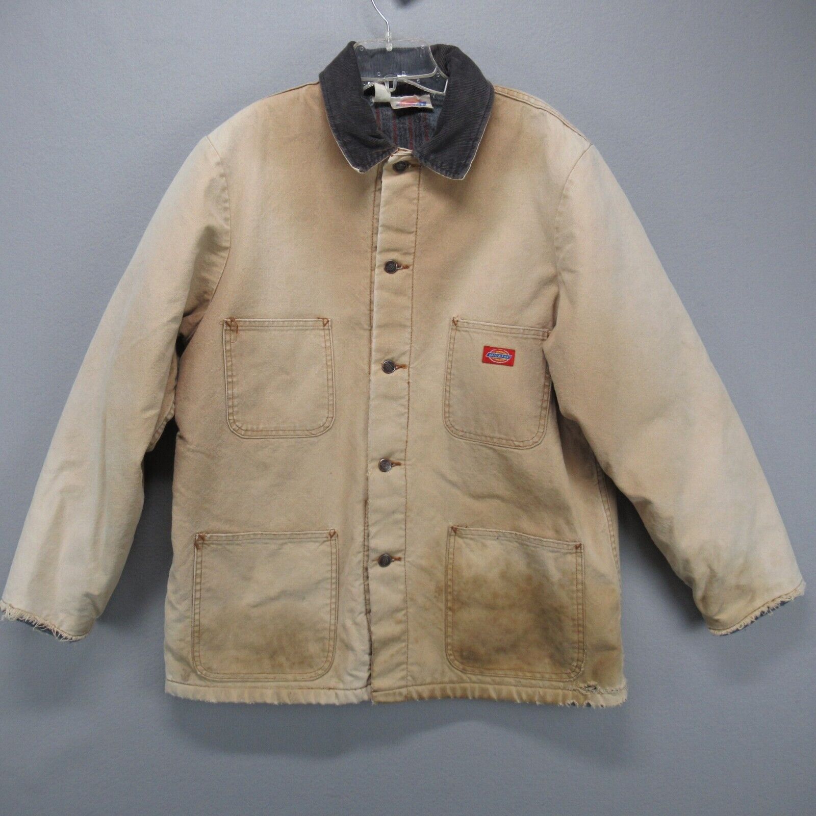 Dickies Vtg Dickies Chore Coat XL Beige Barn Jacket Quilt Lined ...