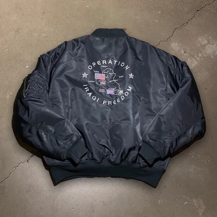 Vintage Vintage 2000s Operation Iraqi Freedom Military Flight Jacket ...