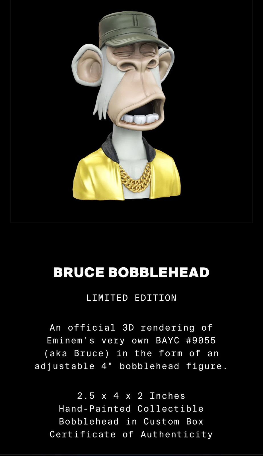 Eminem × Streetwear Eminem Bored Ape Yacht Club Bruce Bobblehead | Grailed