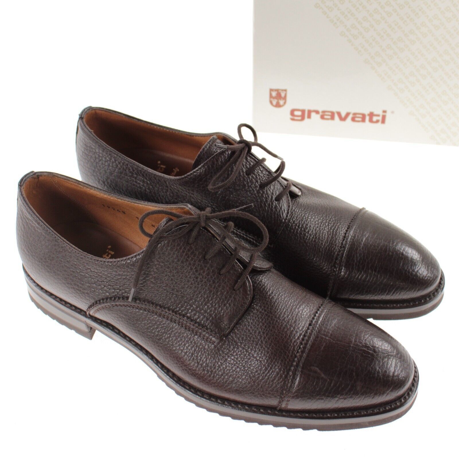 Gravati Gravati NWB Derby Dress Shoes Size 10 M In Solid Dark Brown ...