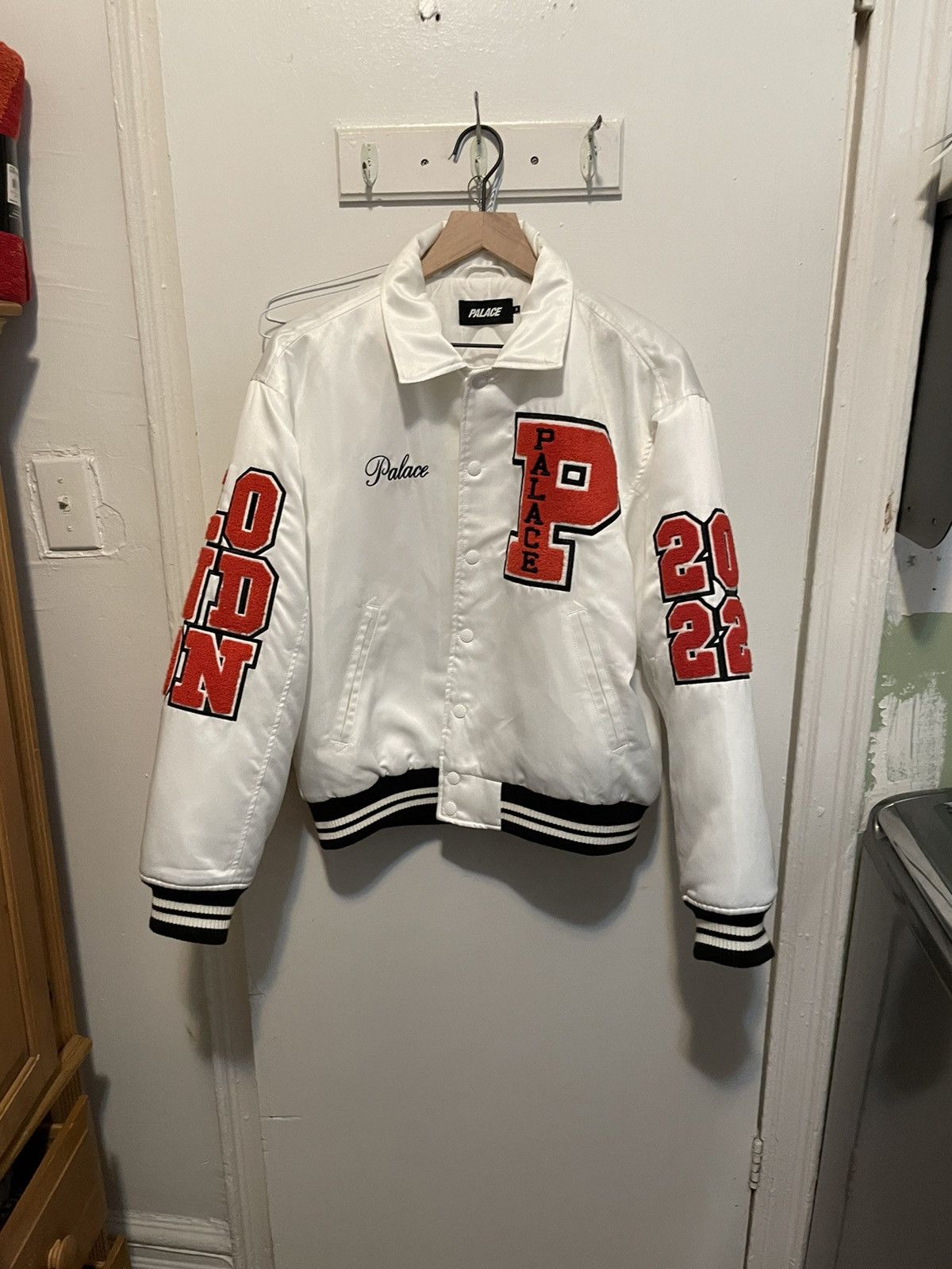 Palace Palace Satin Varsity Jacket | Grailed