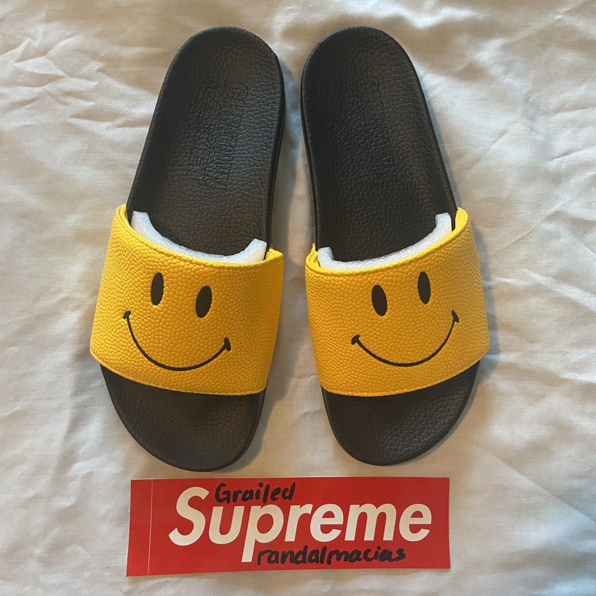 Market Chinatown Market Black Smiley Slides | Grailed