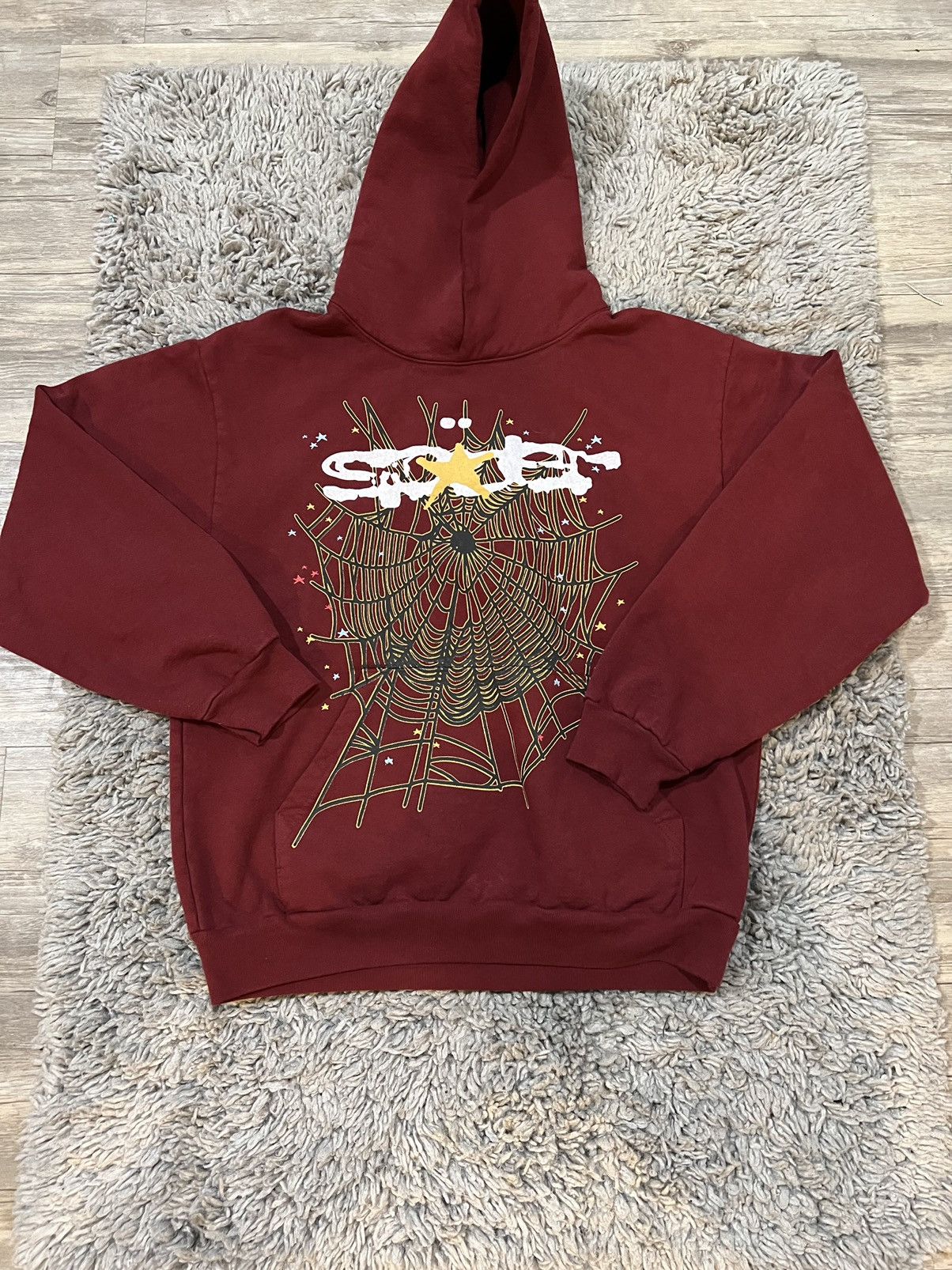 Spider Sp5der Logo Hoodie Maroon Size S | Grailed