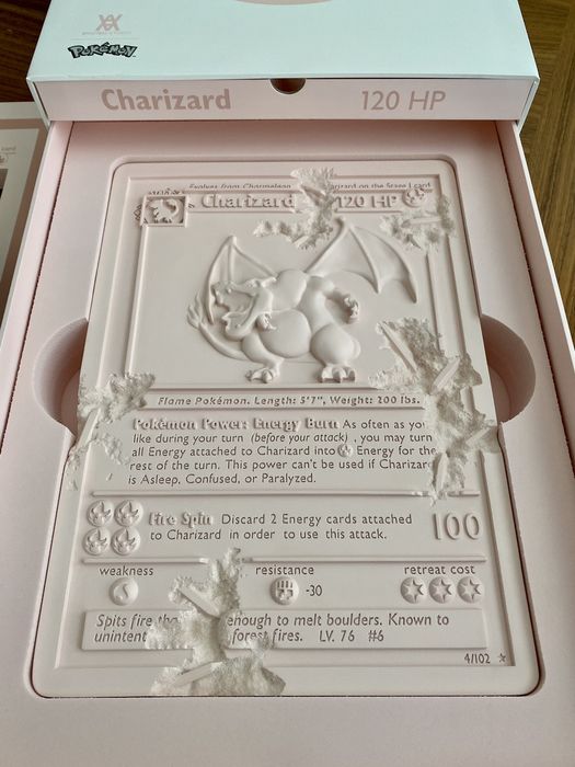 Pokemon Daniel Arsham Crystalized Charizard Pokemon Card Sculpture ...