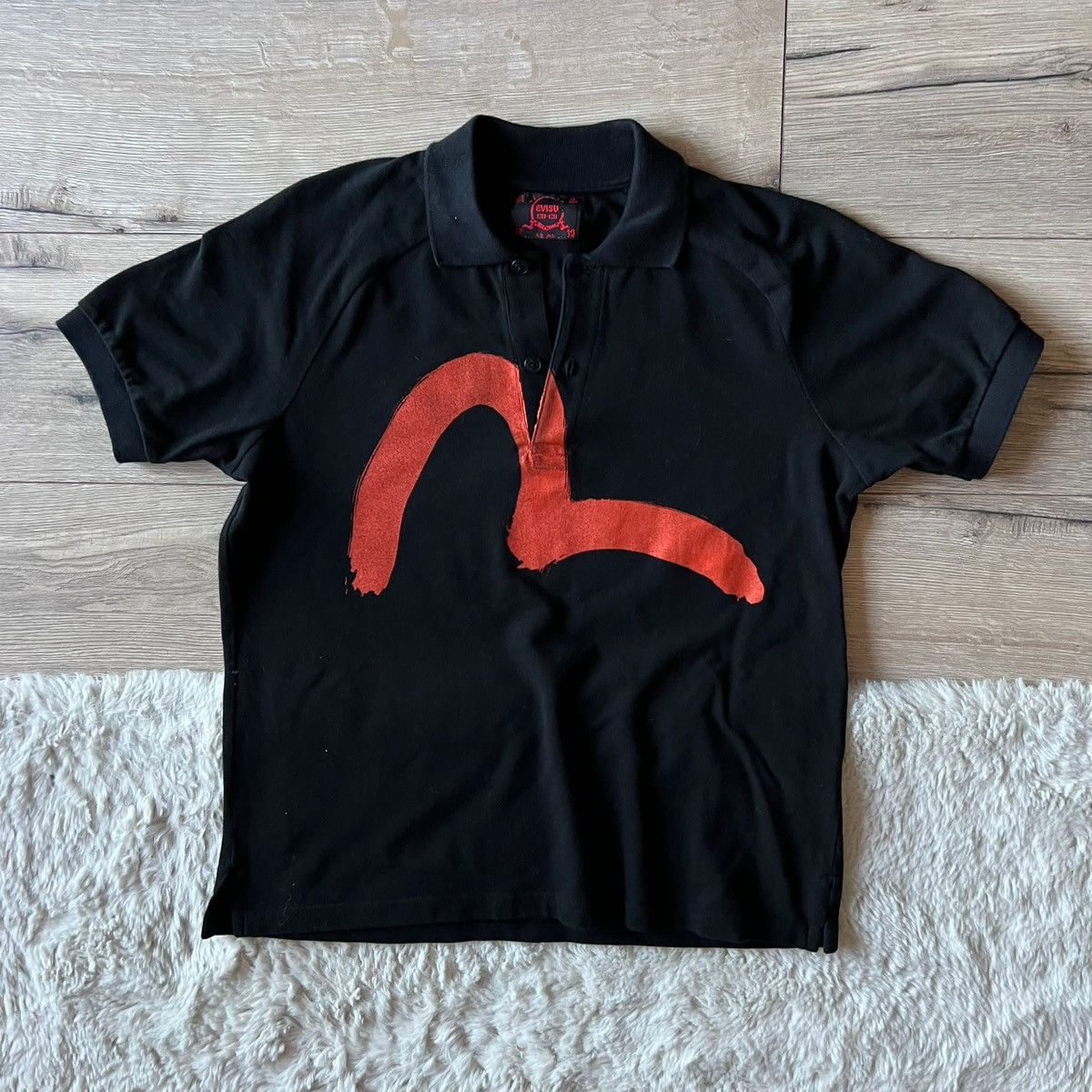 Evisu × Japanese Brand Evisu y2k black polo | Grailed