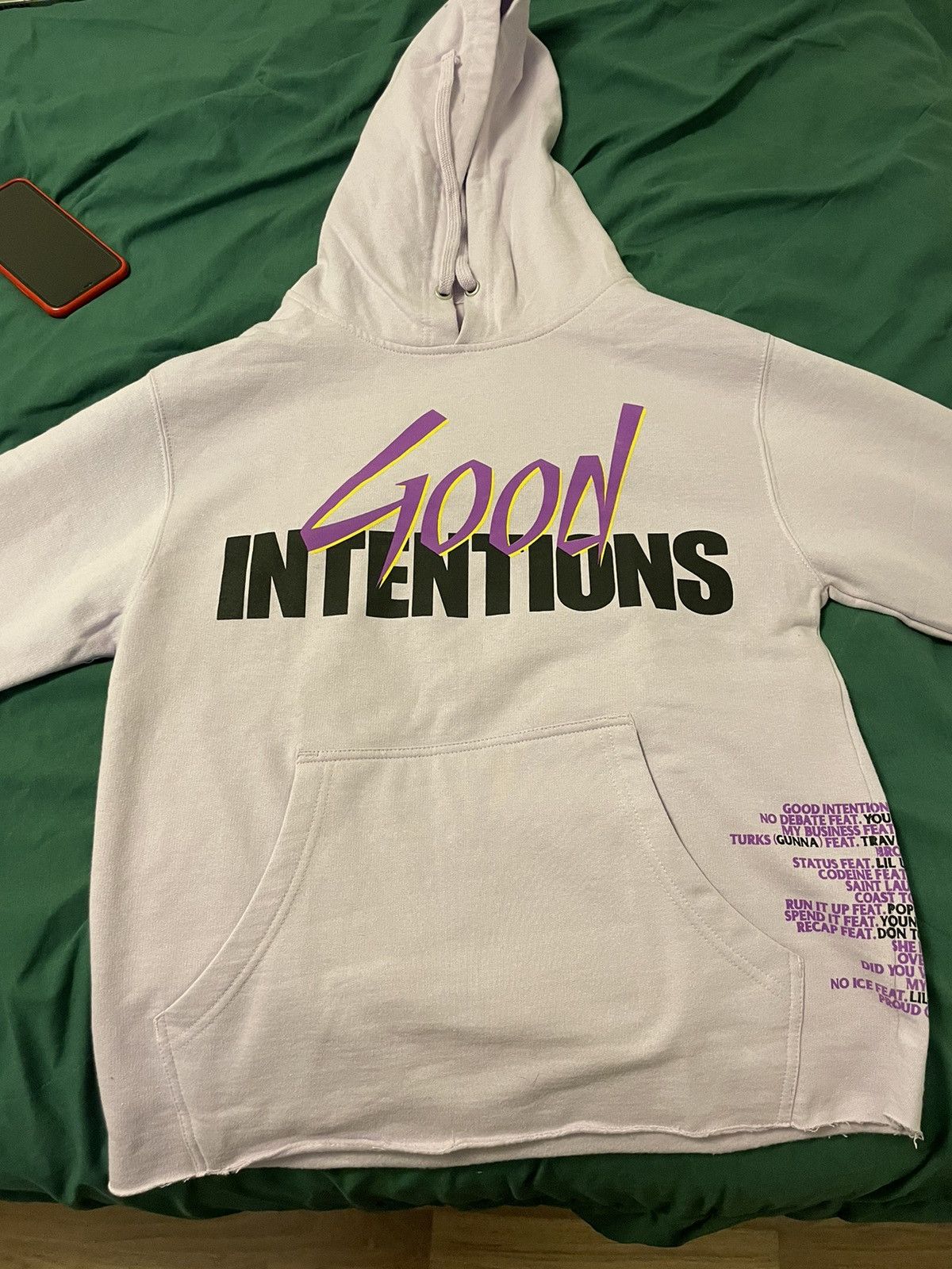 Designer Vlone x Nav Doves Good Intentions Hooded Sweatshirt 'Purple ...