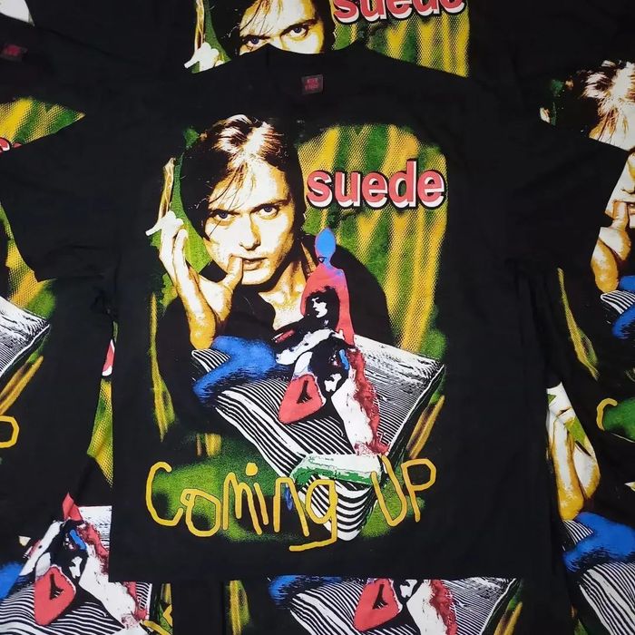 Vintage SUEDE - coming up x band tee x modern vintage tee | Grailed