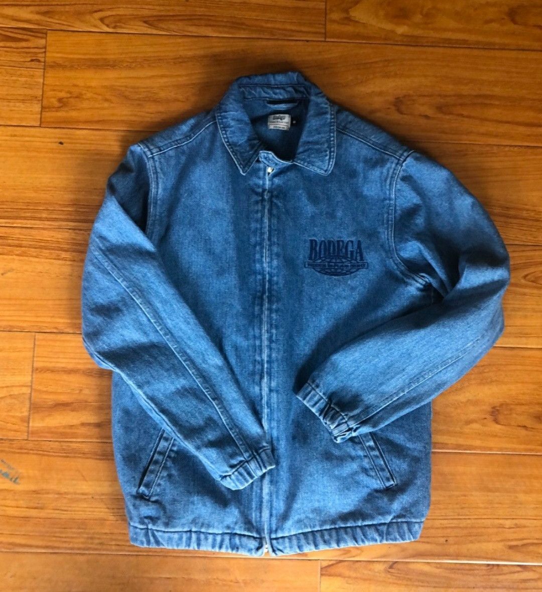 Bodega Bodega Embroidered Jean Denim Jacket | Grailed