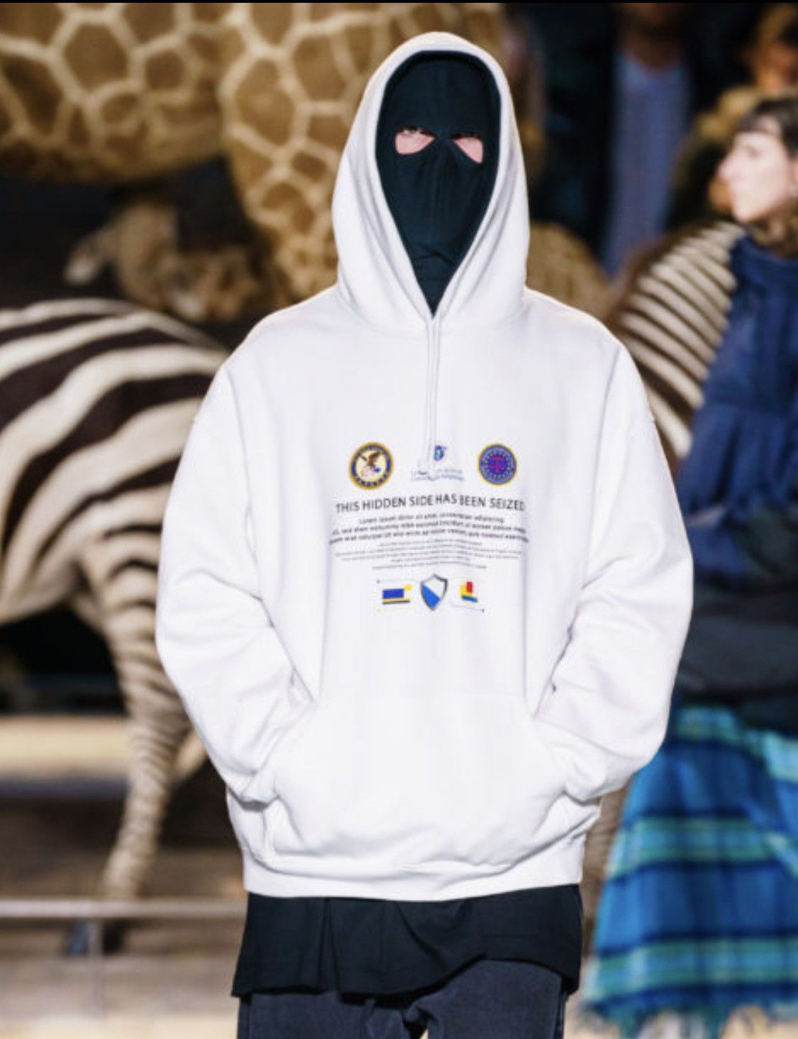 Vetements FW19 Masked Hoodie Hidden Side Has Been Seized | Grailed