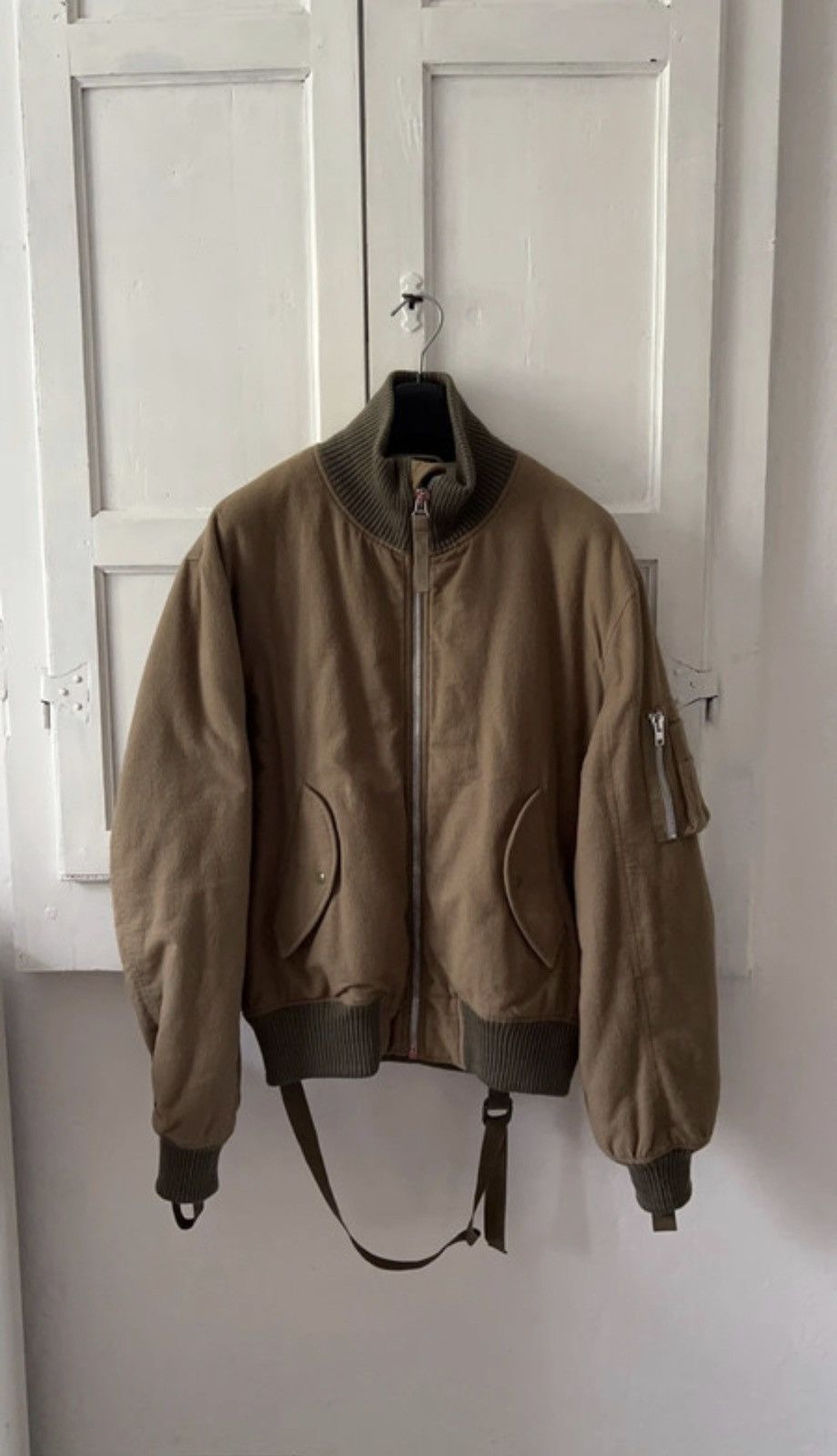 Helmut Lang Helmut lang high collar bondage Bomber | Grailed