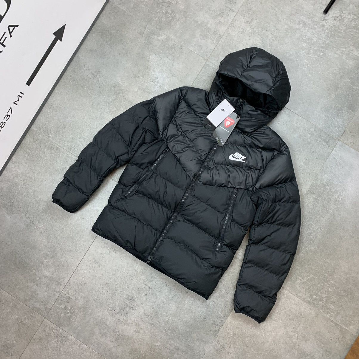 Nike Nike puffer down jacket M drill streetwear black | Grailed