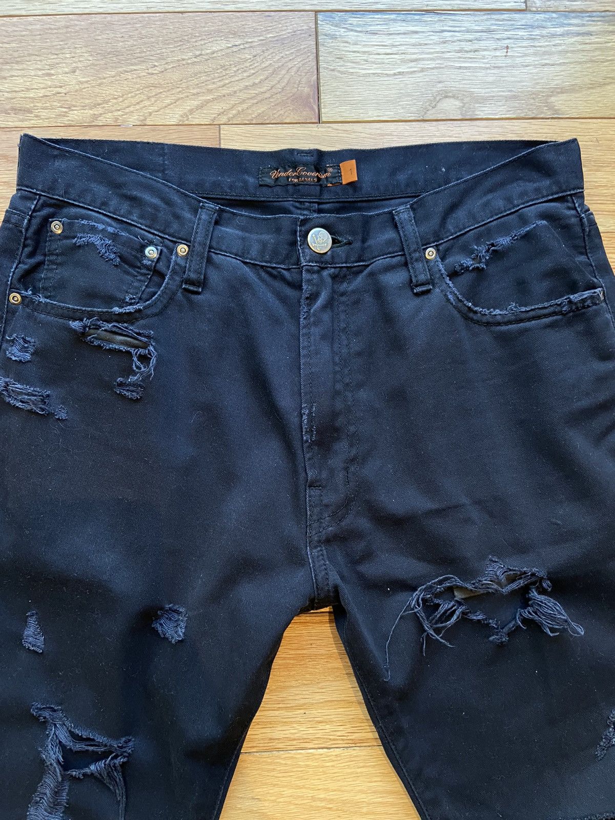 Undercover SS05 Undercover “But Beautiful” 60 distressed denim jeans ...