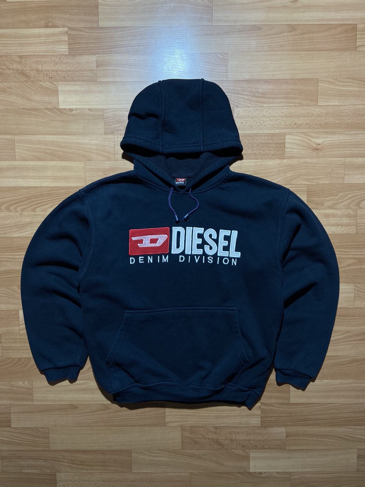 Diesel Vintage Diesel Denim Division Hoodie Big Centre Logo | Grailed