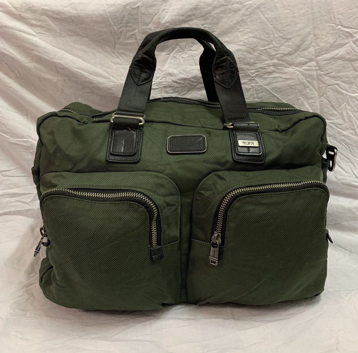 Vintage RARE vintage Tumi army Green Canvas bag | Grailed