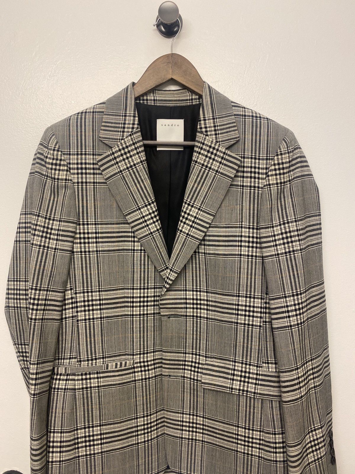 Sandro Grey Checked Blazer | Grailed