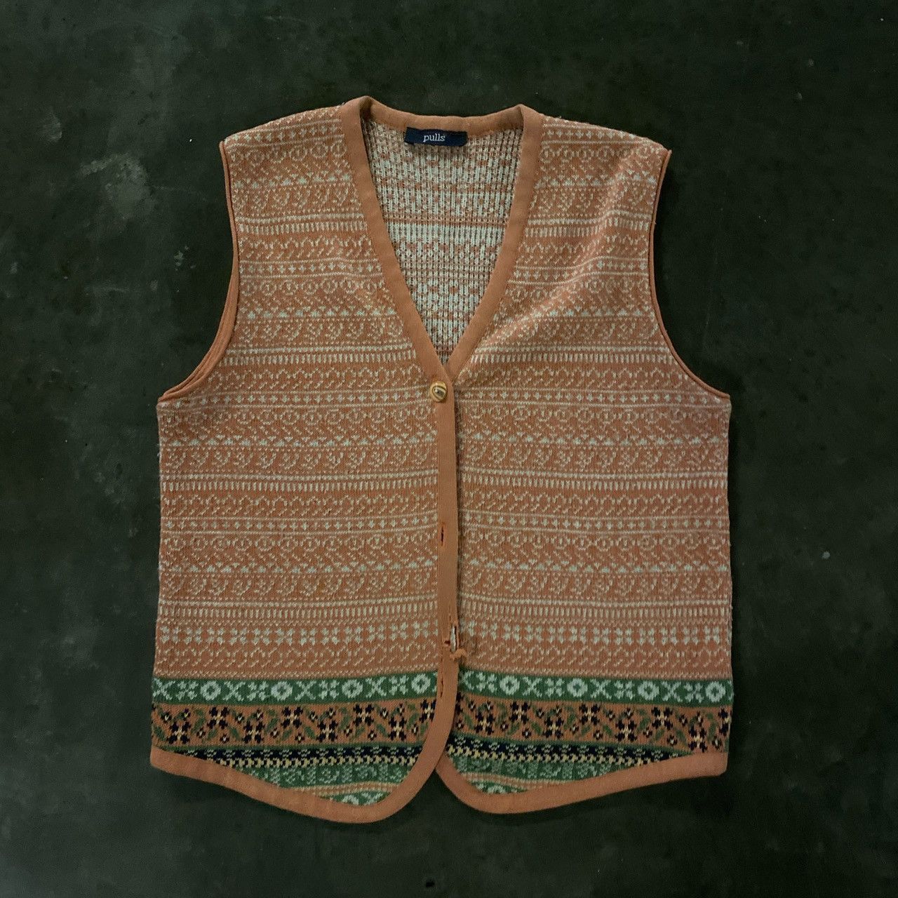 Coloured Cable Knit Sweater × Streetwear × Vintage 90’s Vintage Grandma ...