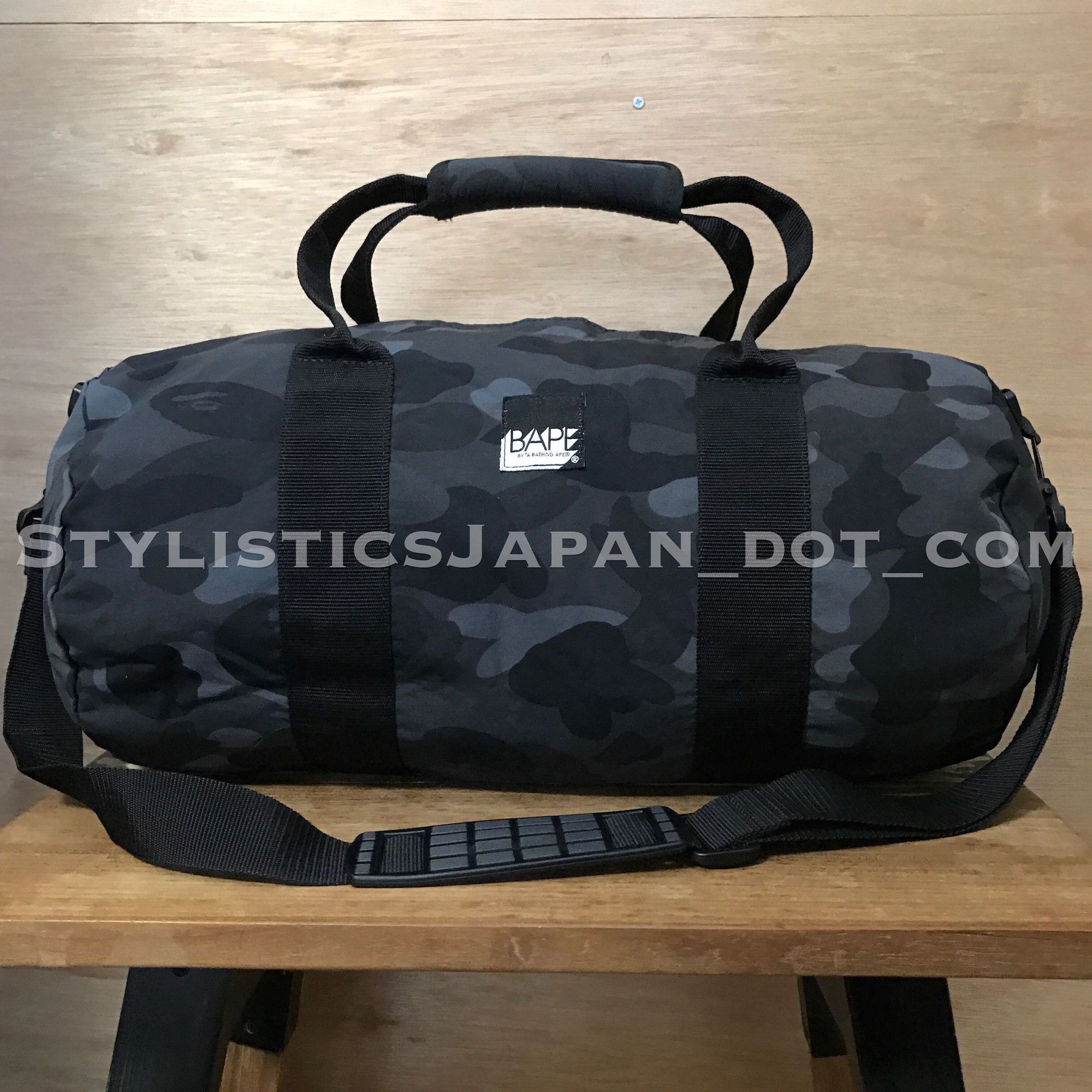Bape A BATHING APE BAPE COLOR CAMO DUFFLE BAG BLACK S | Grailed