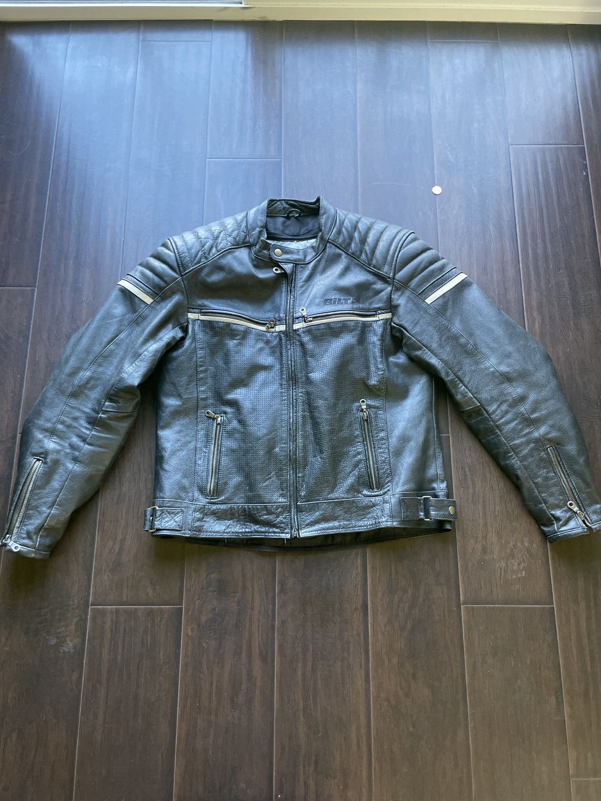 Vintage BILT motorcycle genuine padded leather racing jacket | Grailed
