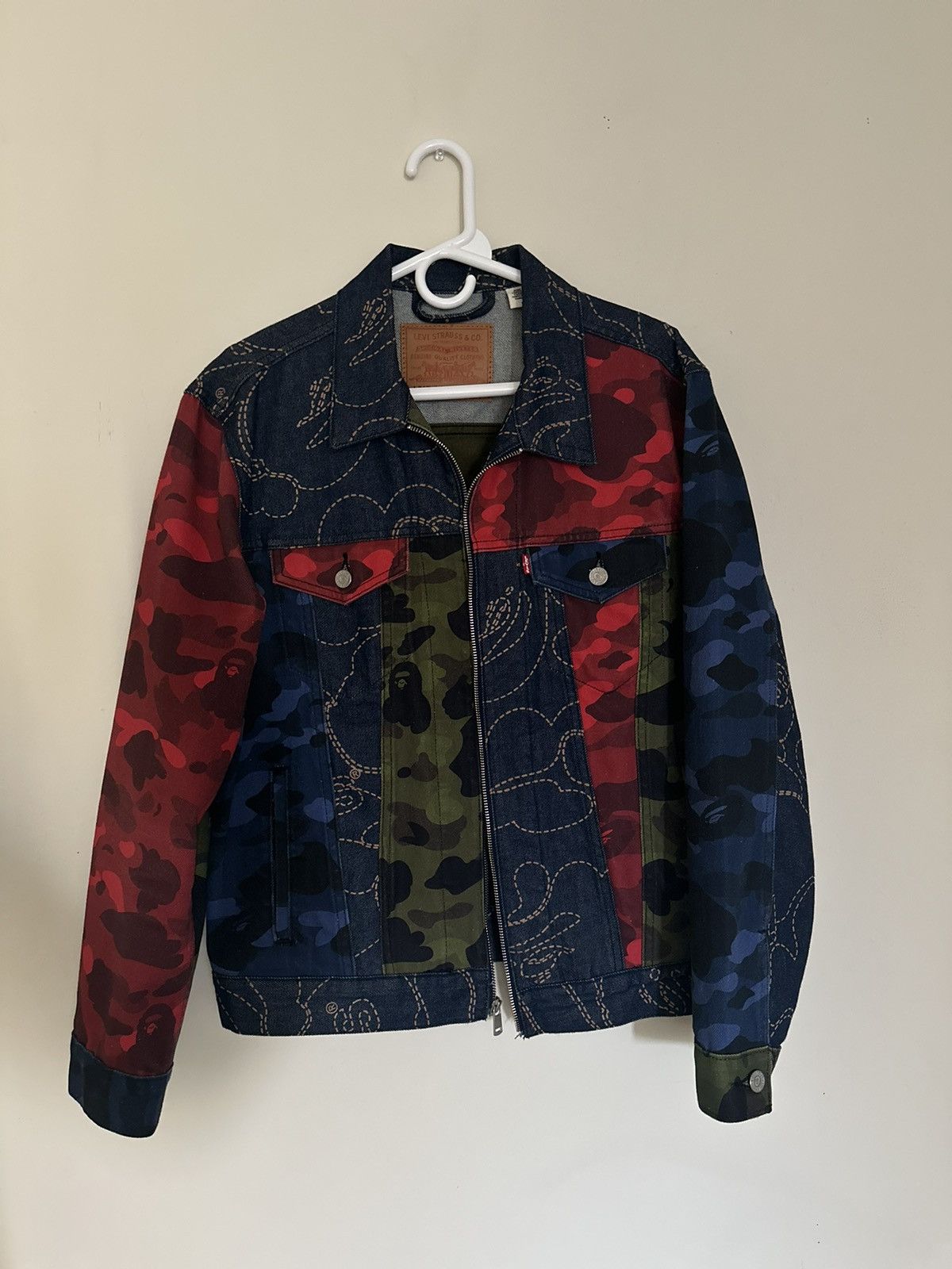 Bape × Levi's A Bathing Ape BAPE x Levi's Multicolor Camo Trucker ...