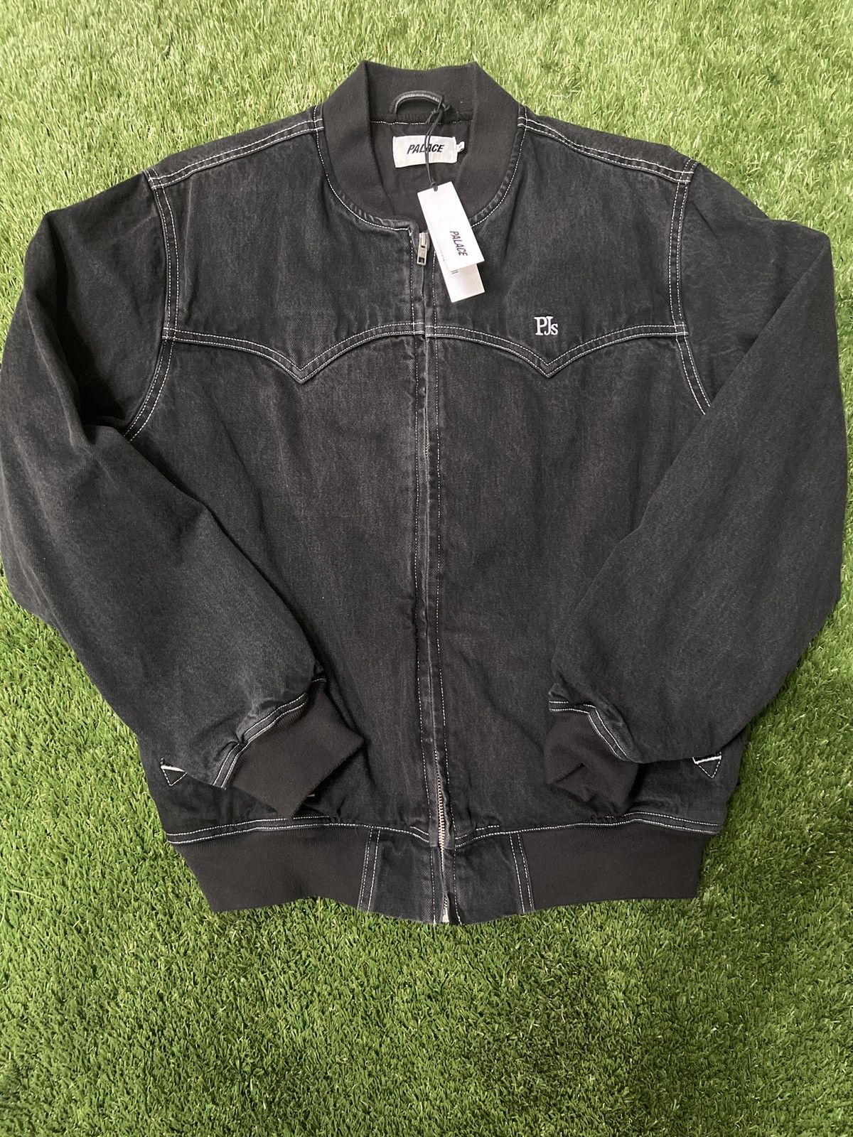 Palace Palace Denim Bomber Jacket | Grailed