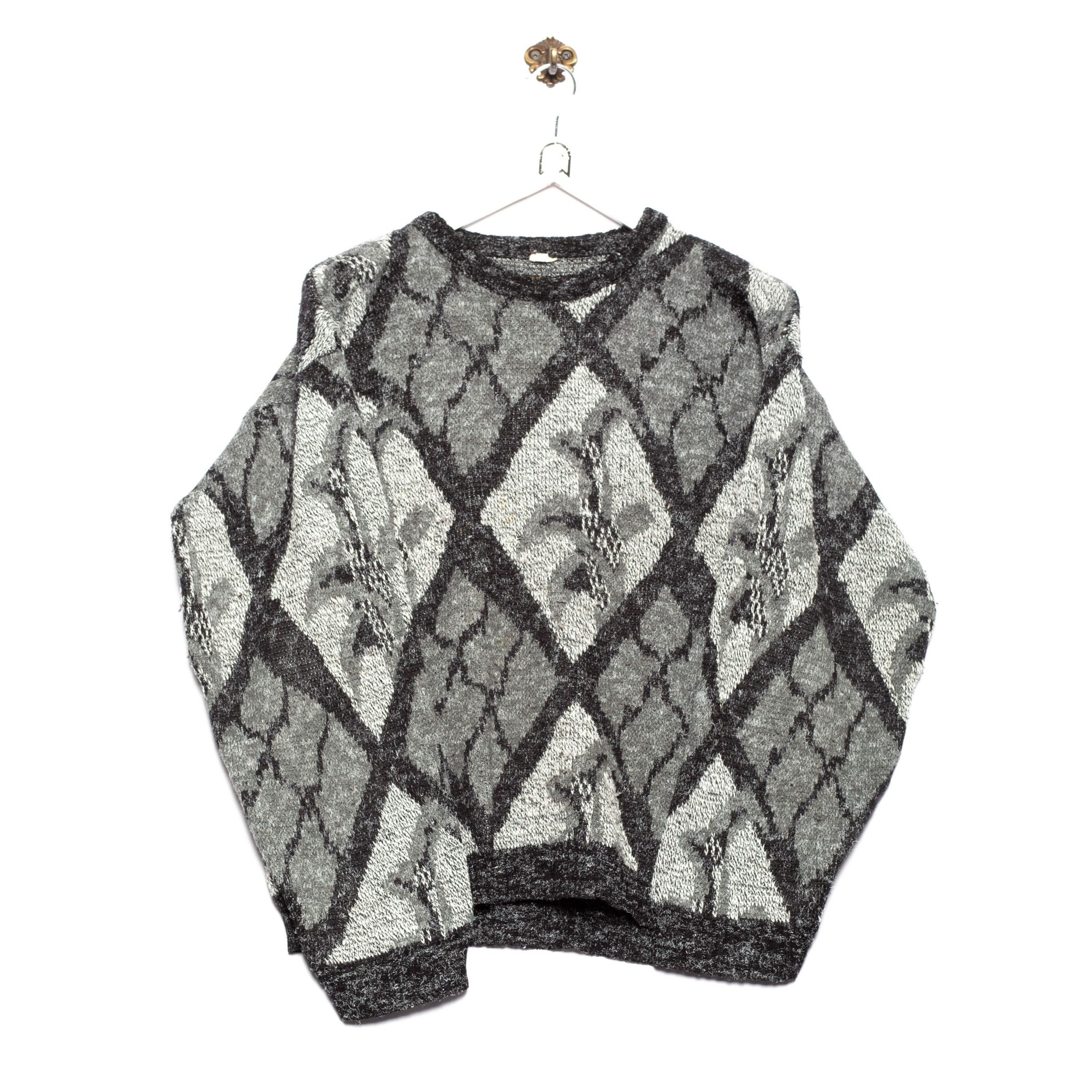 Vintage Vintage Sweater Burlington Muster Grey | Grailed