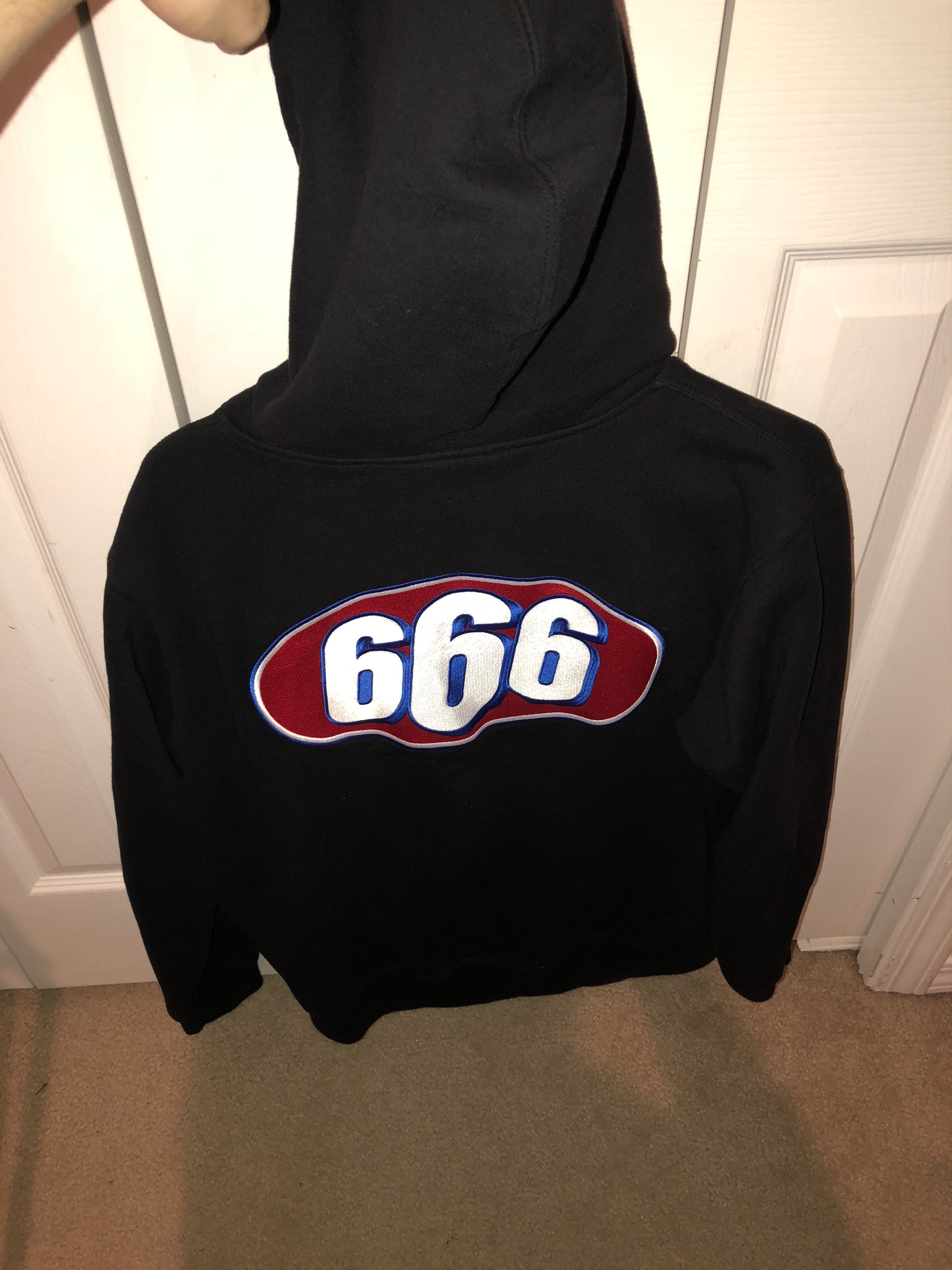 Supreme Supreme 666 zip up hoodie | Grailed