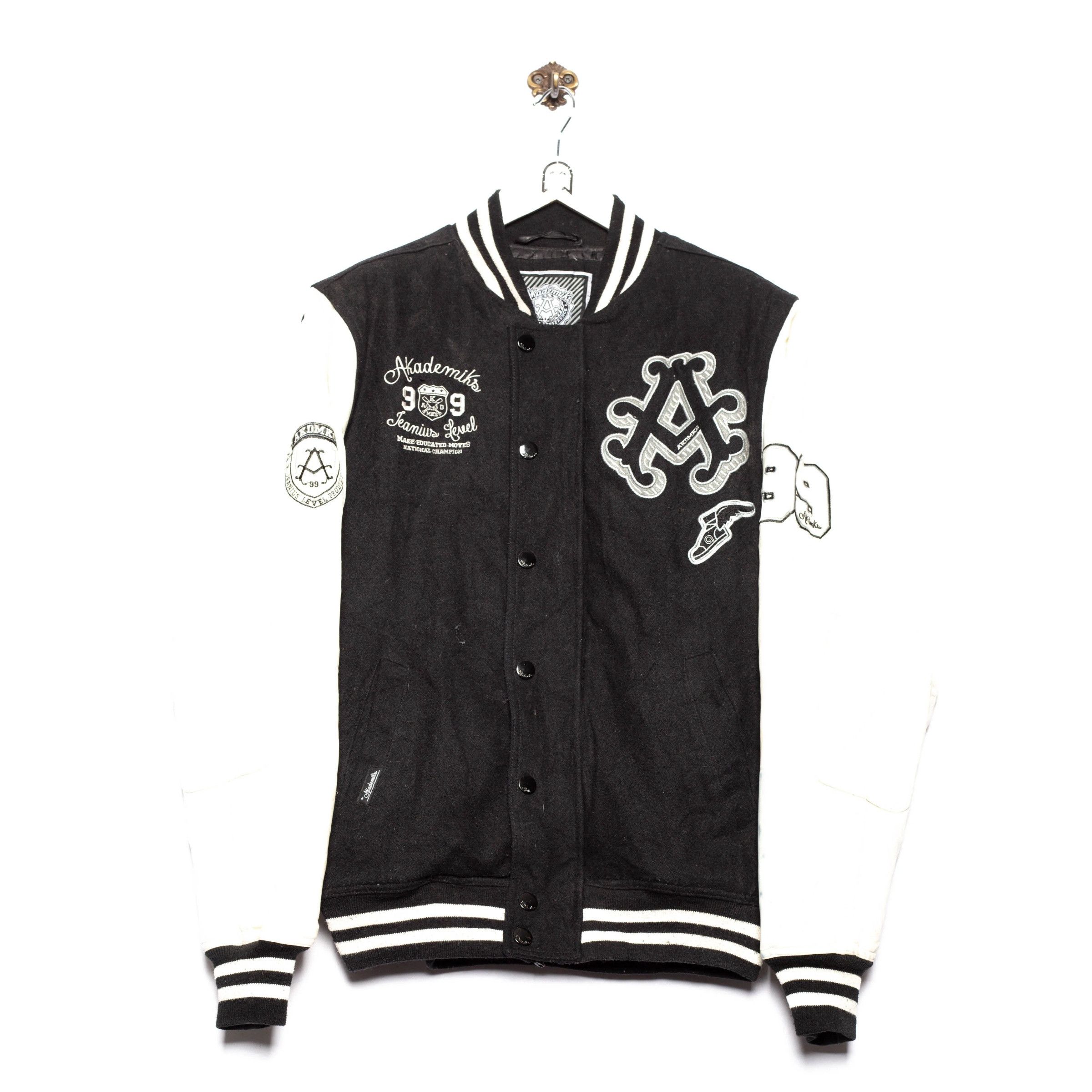 Akademiks Akademiks College jacket Akademiks Stick Black/White | Grailed