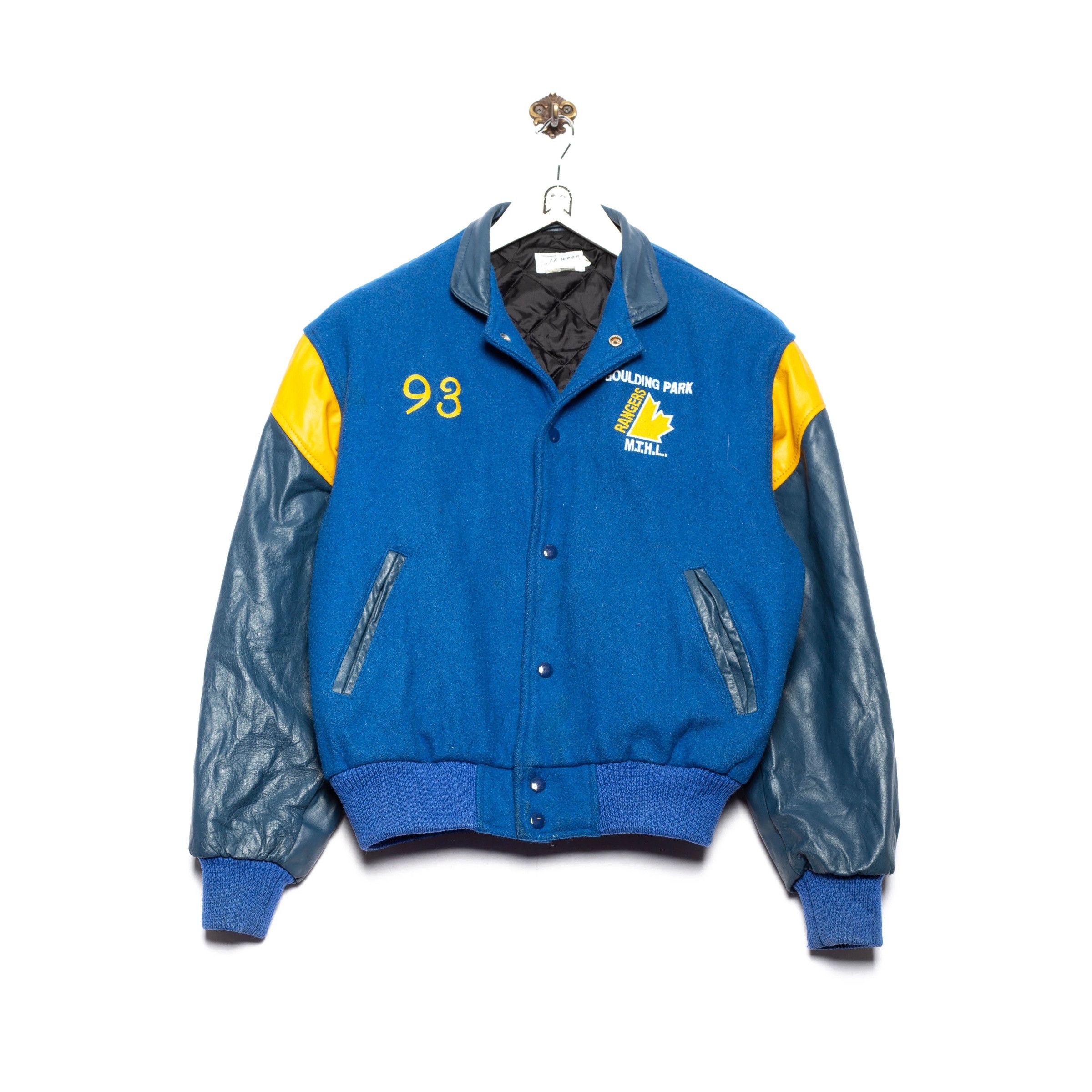 Vintage Tuff wear College Jacket Tuff Wear Stick Blue/Yellow | Grailed