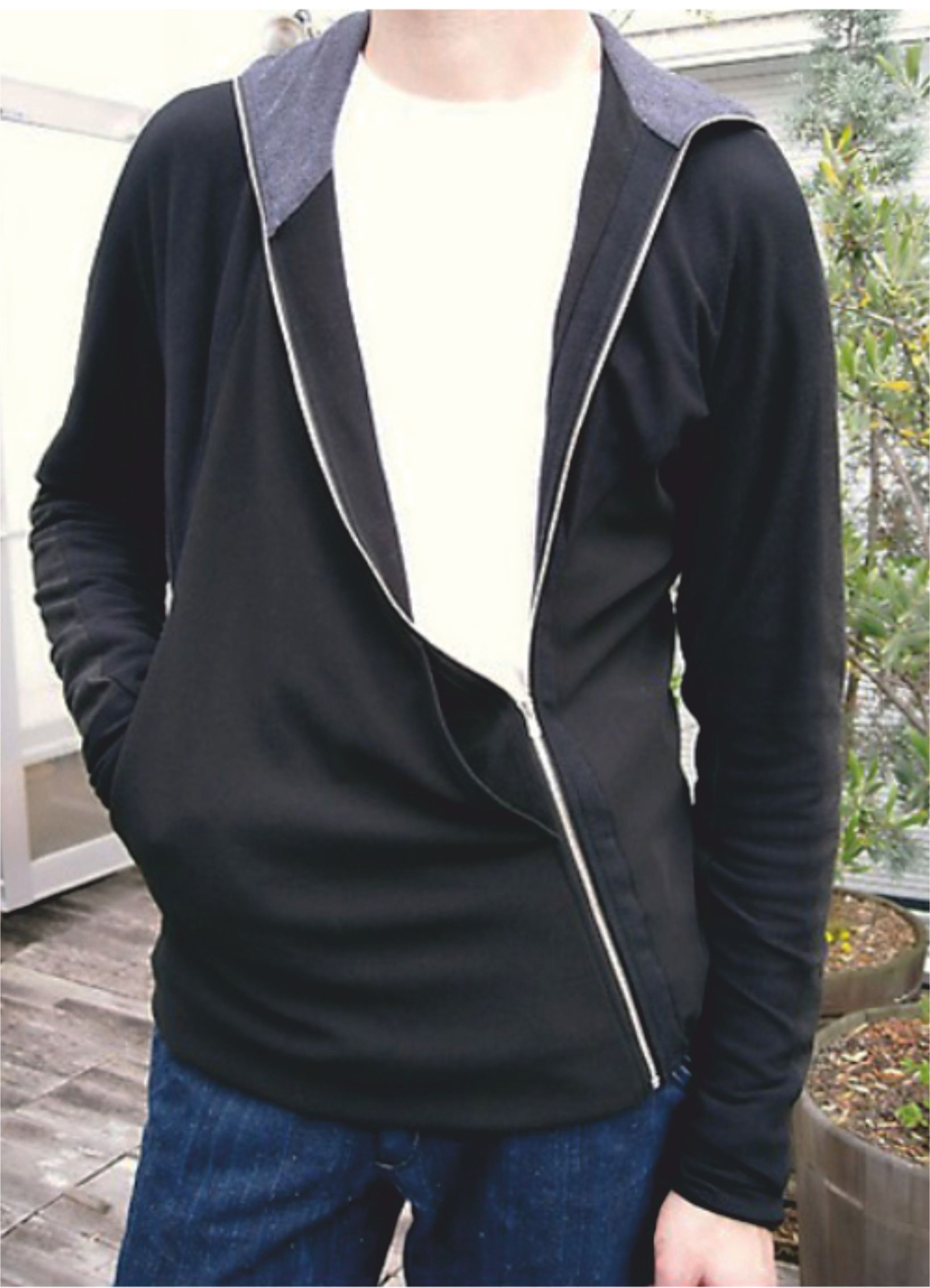 Volga Volga Diagonal zip cardigan.Like Yohji Yamamoto or Devoa | Grailed