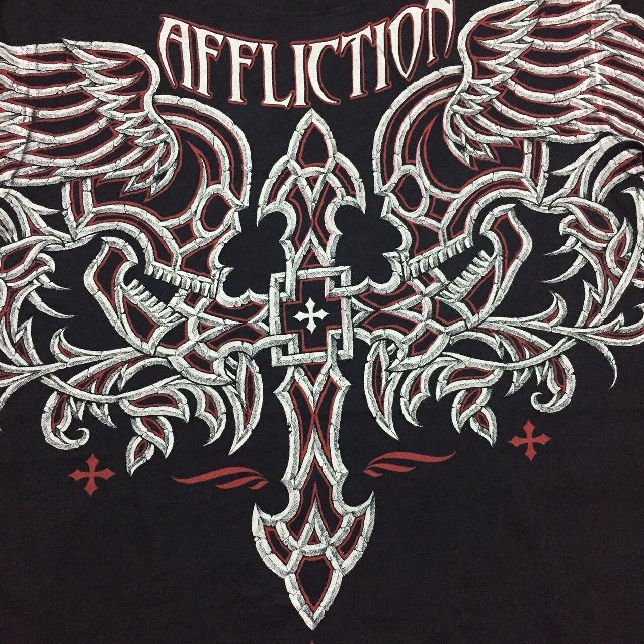 Affliction × Art × Made In Usa Affliction Tee wings cross Y2K style ...