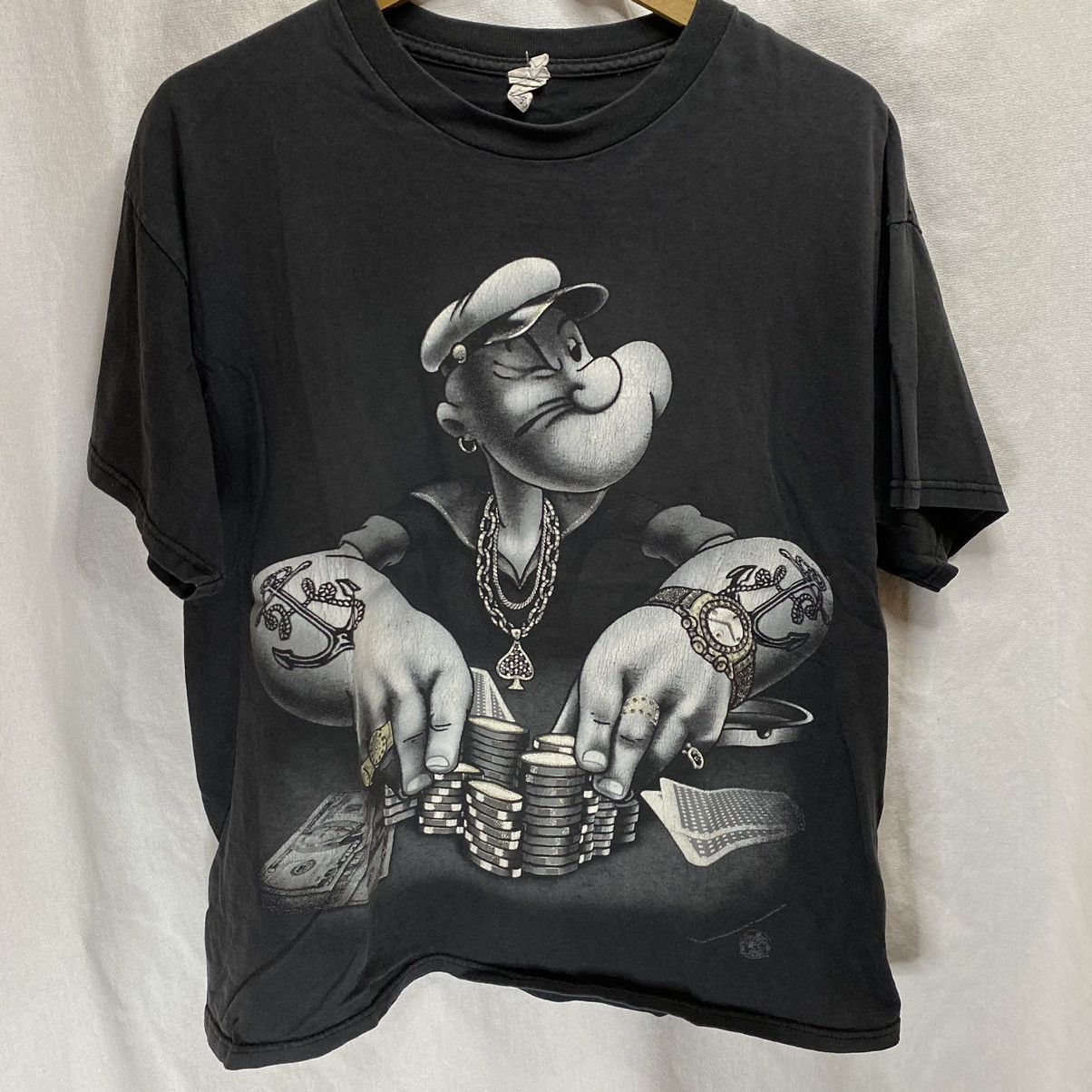 Gangster Doodles × Vintage Y2K Gangster Popeye tee | Grailed