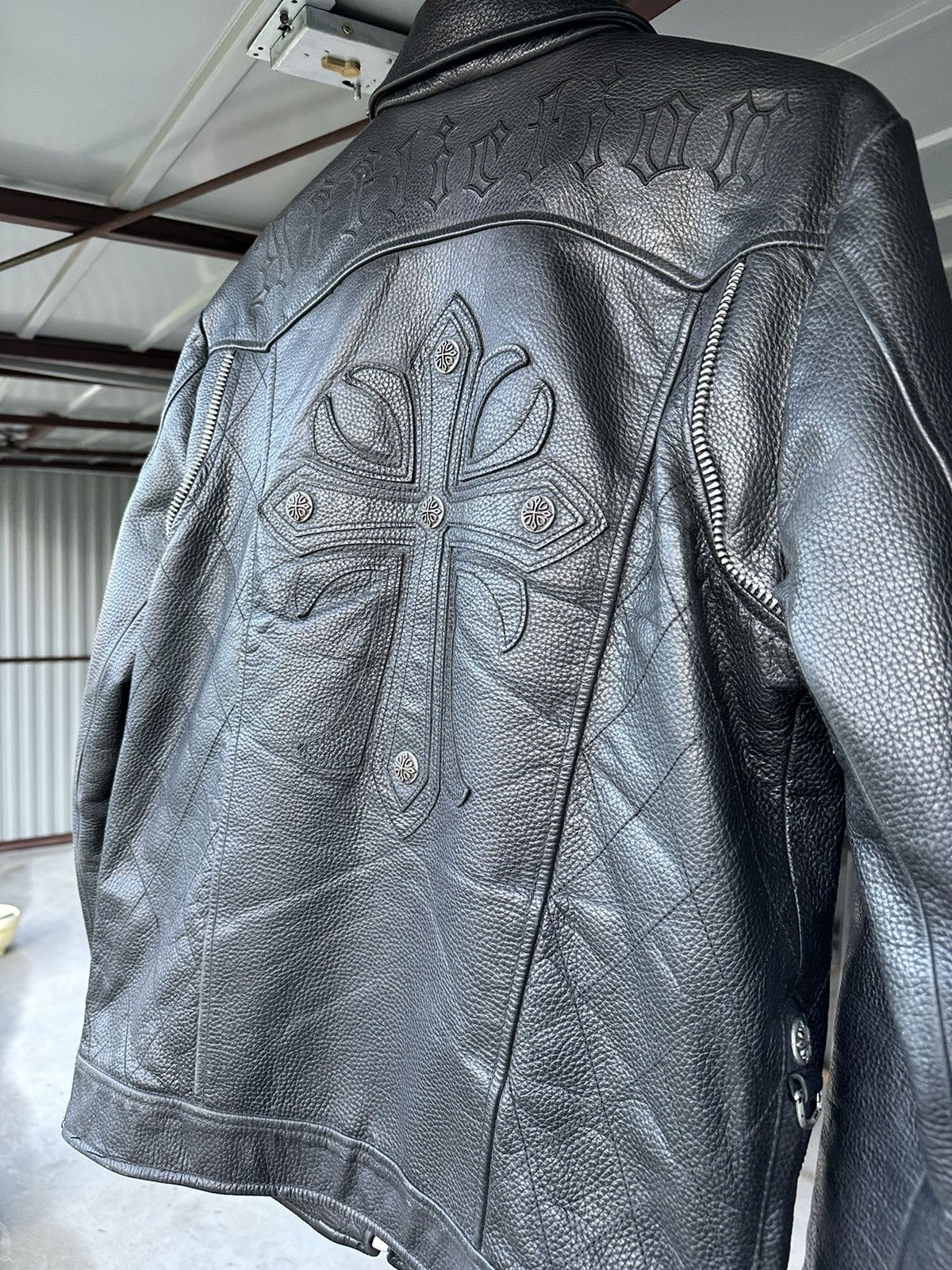 Affliction AFFLICTION Like Chrome Hearts LEATHER JACKET LIMITED EDITION ...